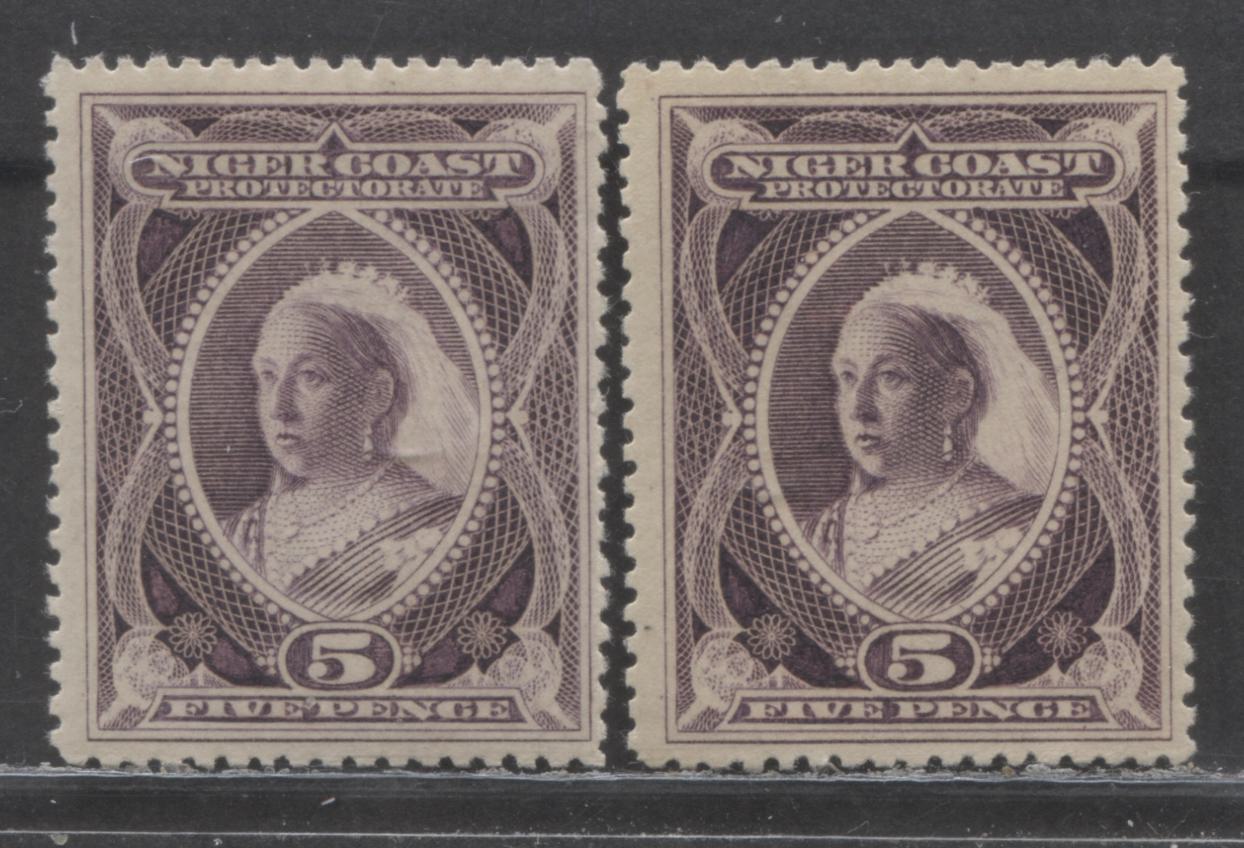 Lot 31 Niger Coast Protectorate SC#47 (SG#55) 5d Violet 1894 Unwaterma – Brixton Chrome
