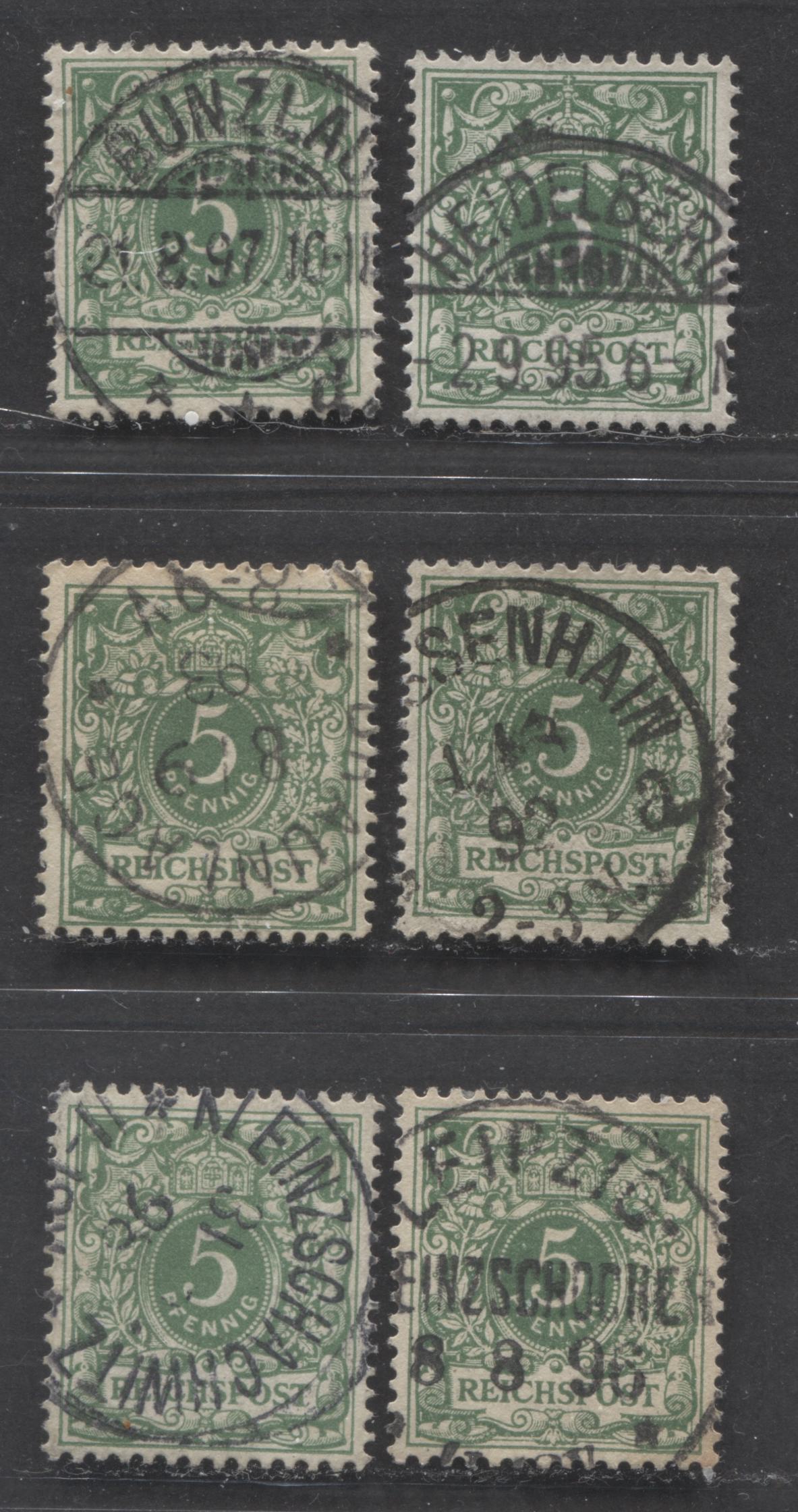 Lot 428 Germany SC#47a 5pf Yellow Green 1889-1900 Numeral & Eagle Issu – Brixton Chrome