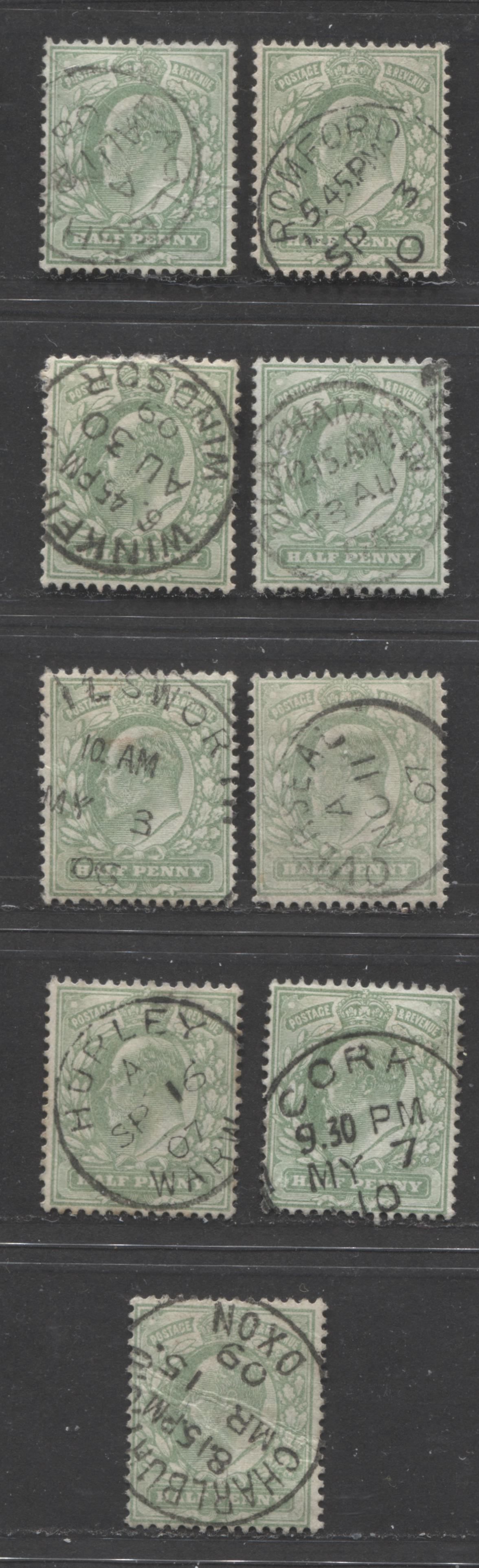 Lot 528 Great Britain SC#143 1/2d Yellow Green & Pale Yellow Green 190 – Brixton Chrome