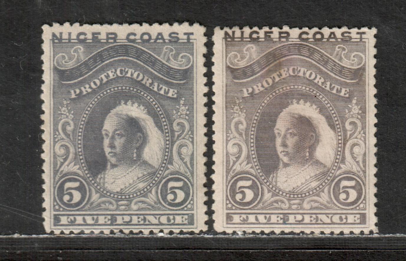 Lot 148 Niger Coast Protectorate SG#49b 5d Grey Lilac & Lilac Queen Vi – Brixton Chrome