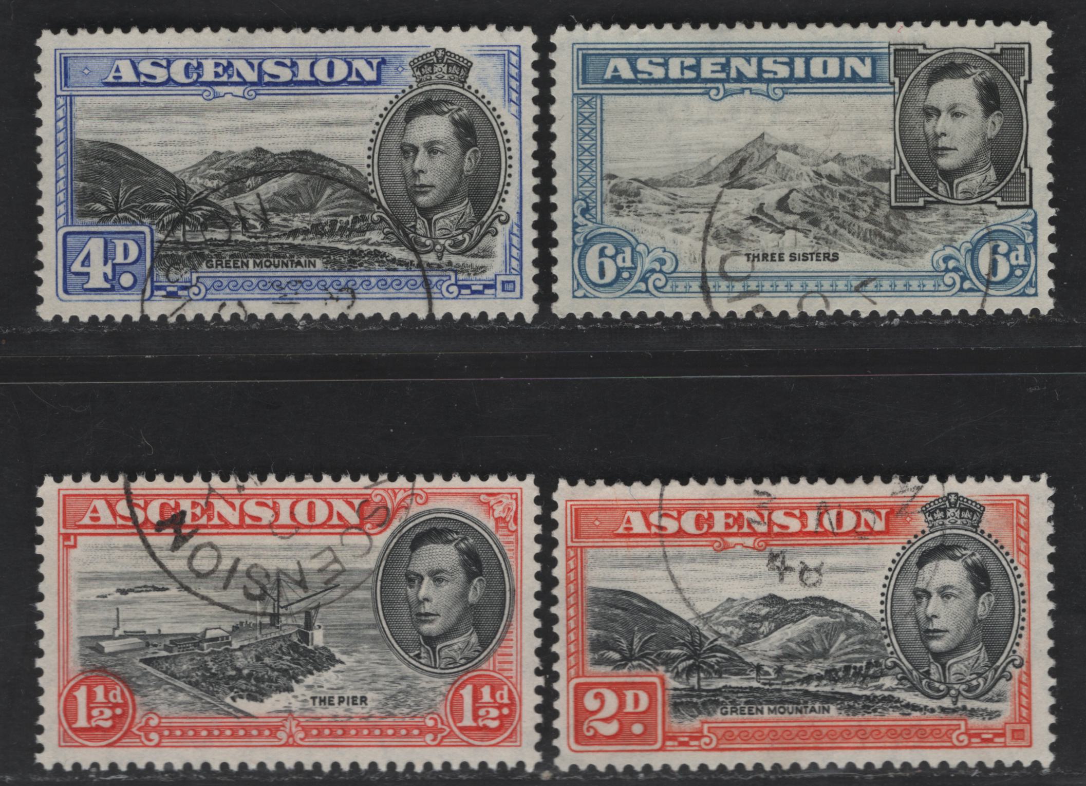 Lot 60 Ascension SG#40b, 41a, 42c, 43 1.5d - 6d Black & Vermillion - B – Brixton Chrome