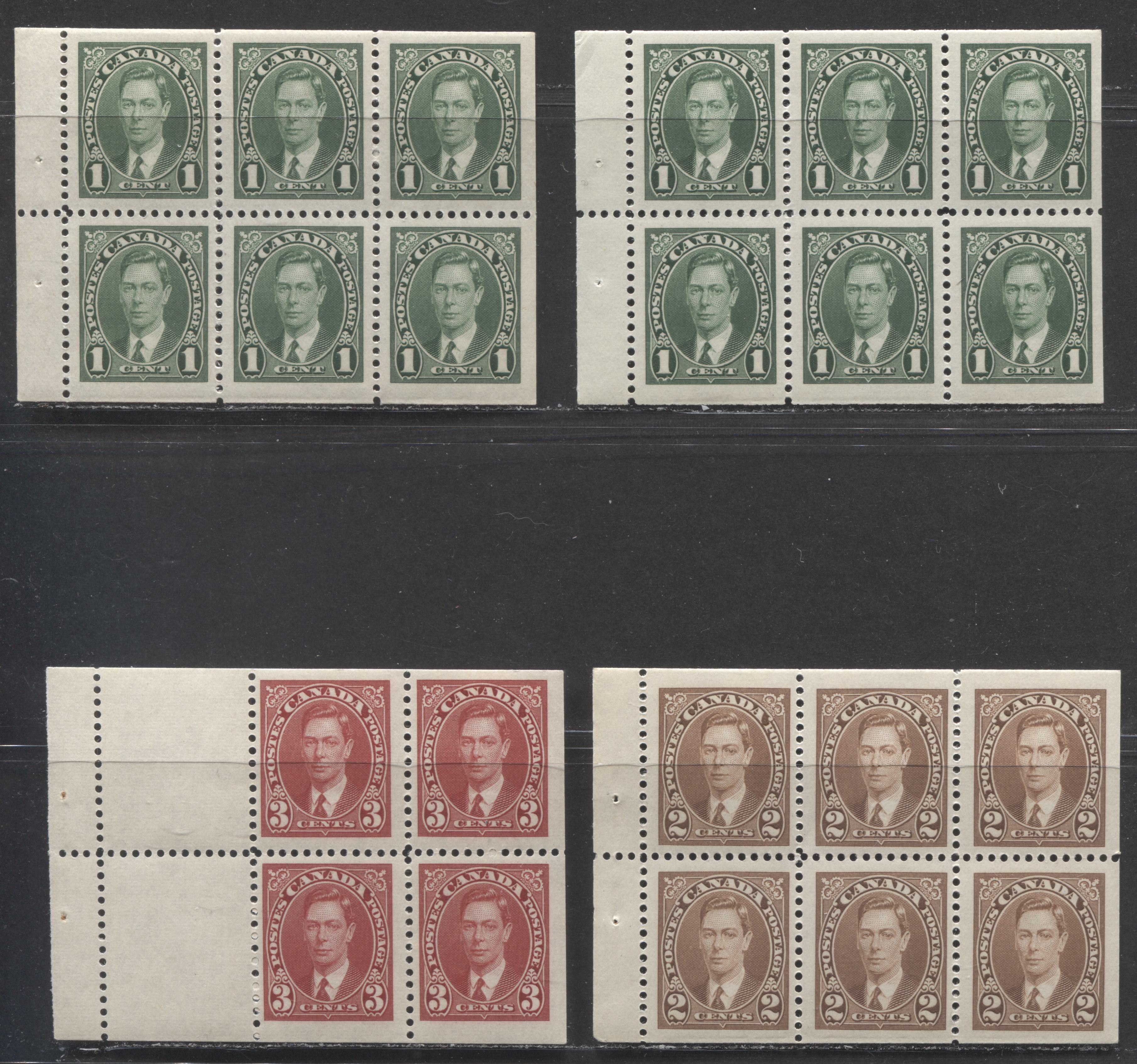 Lot 161 Canada #231b,232b,233a 1c,2c,3c Deep Green, Brown King George – Brixton Chrome