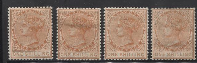 The Printings of the 1/- Orange Queen Victoria Keyplate Definitive Iss ...