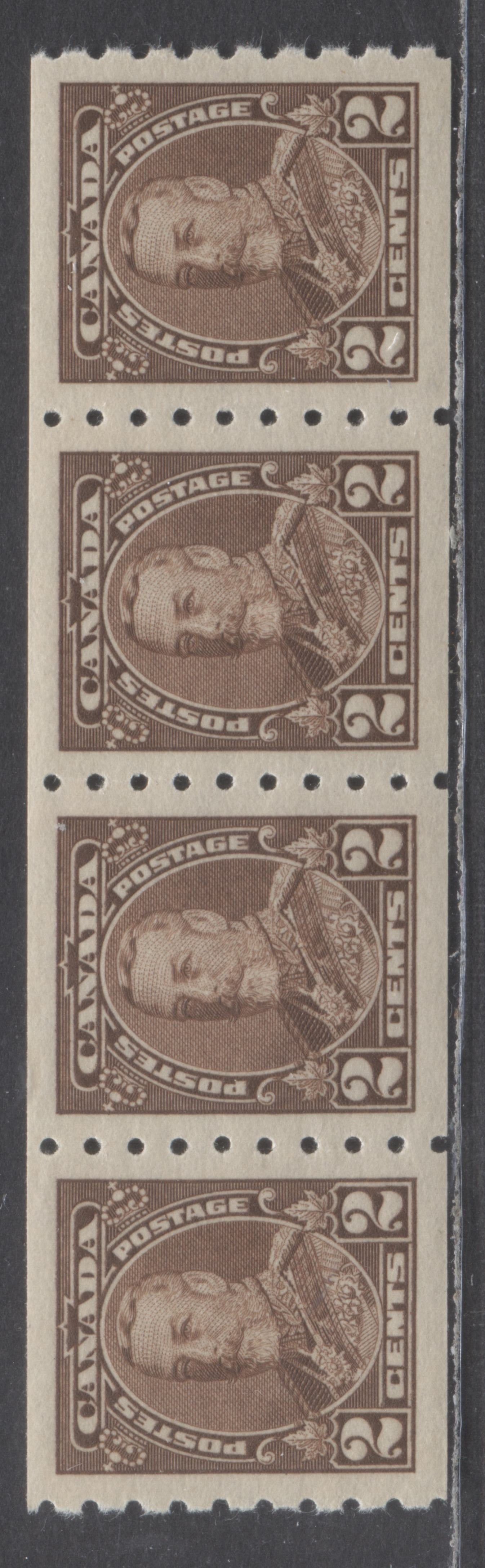 Lot 45 Canada #229ii 2c Brown King George V, 1935 Pictorial Coil Issue ...