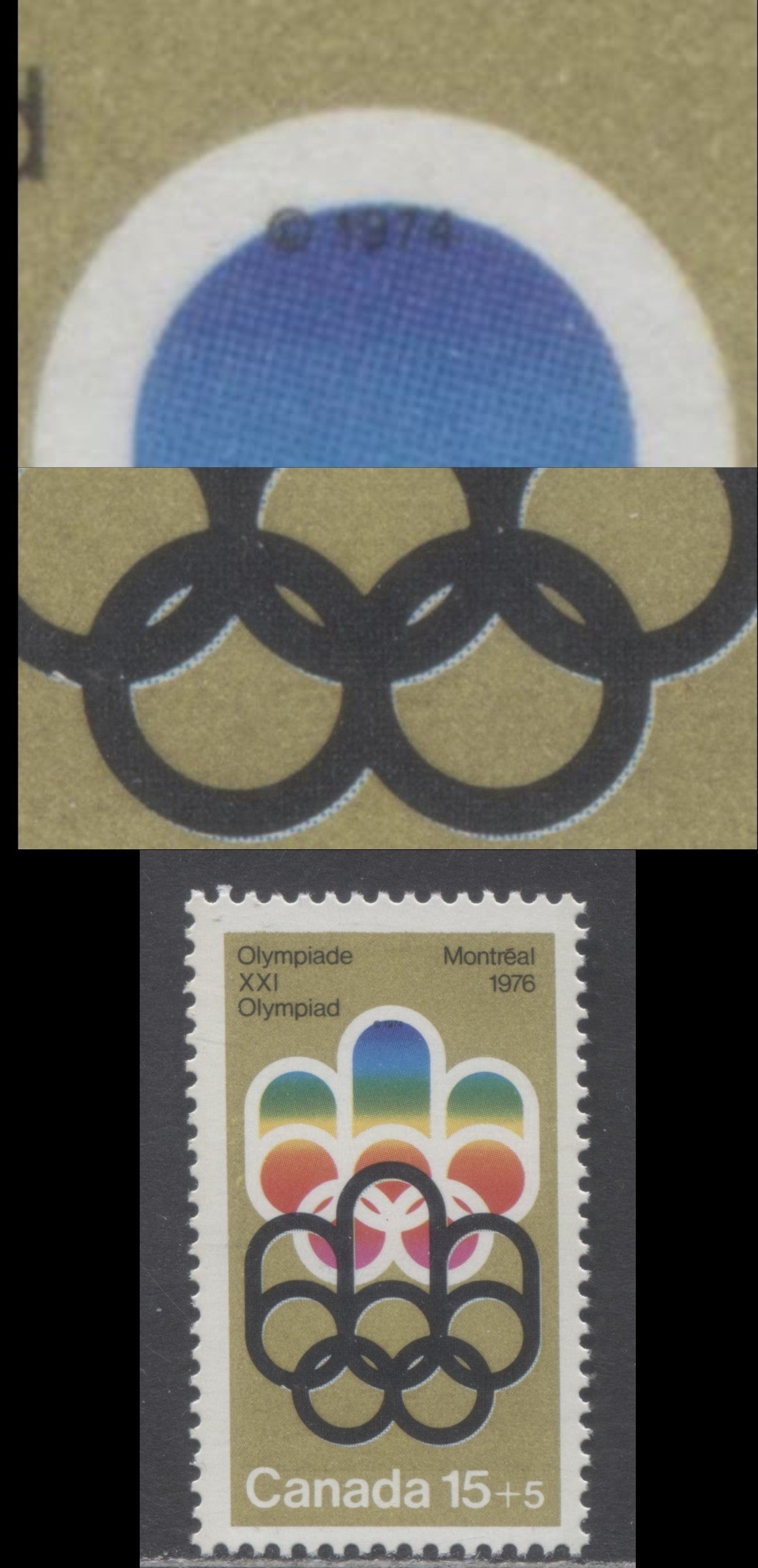 Canada #B3var 15c+5 Multicolored Cojo Symbol, 1974 Semi Postal Issue ...