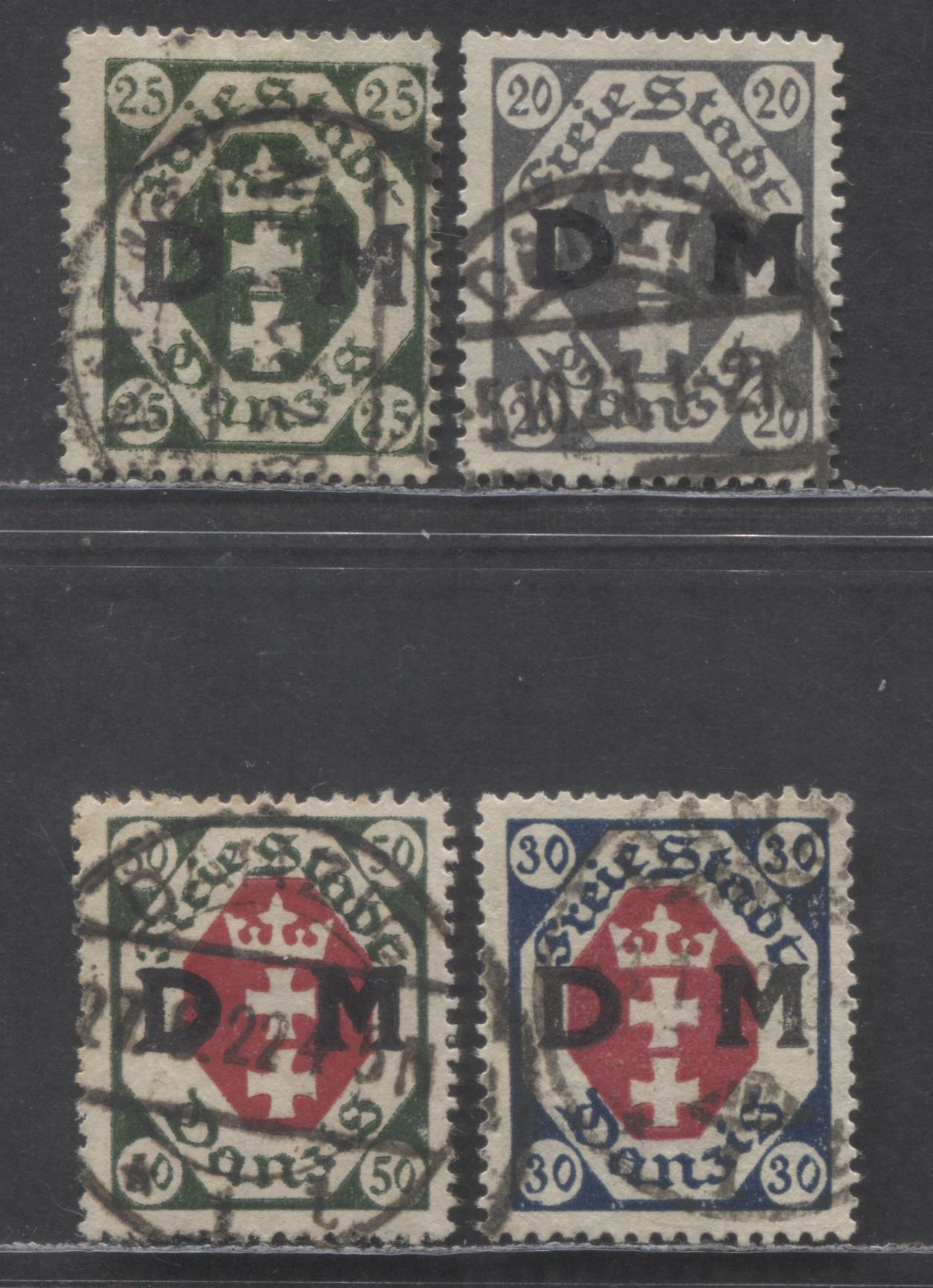 Lot 246 Danzig SC#O4/O8(MI4/8) 1921-1922 Official Stamps Issue, With B ...