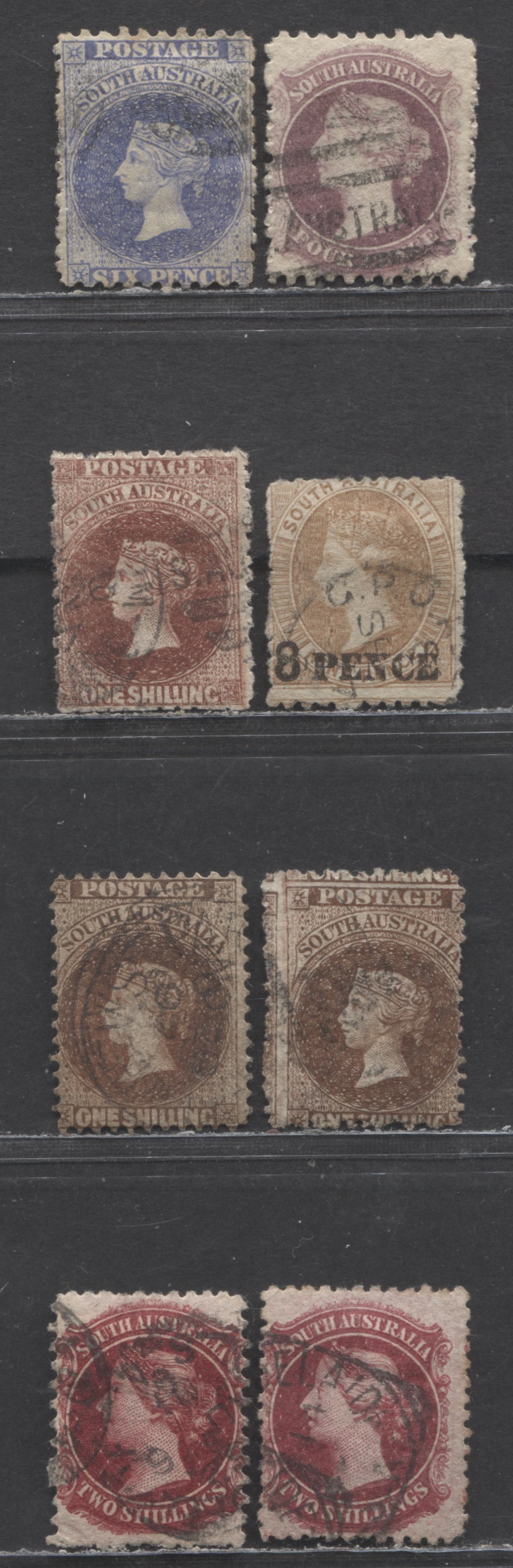 Lot 116 Australian States - South Australia SC#68a/73b 1876-1884 Line ...