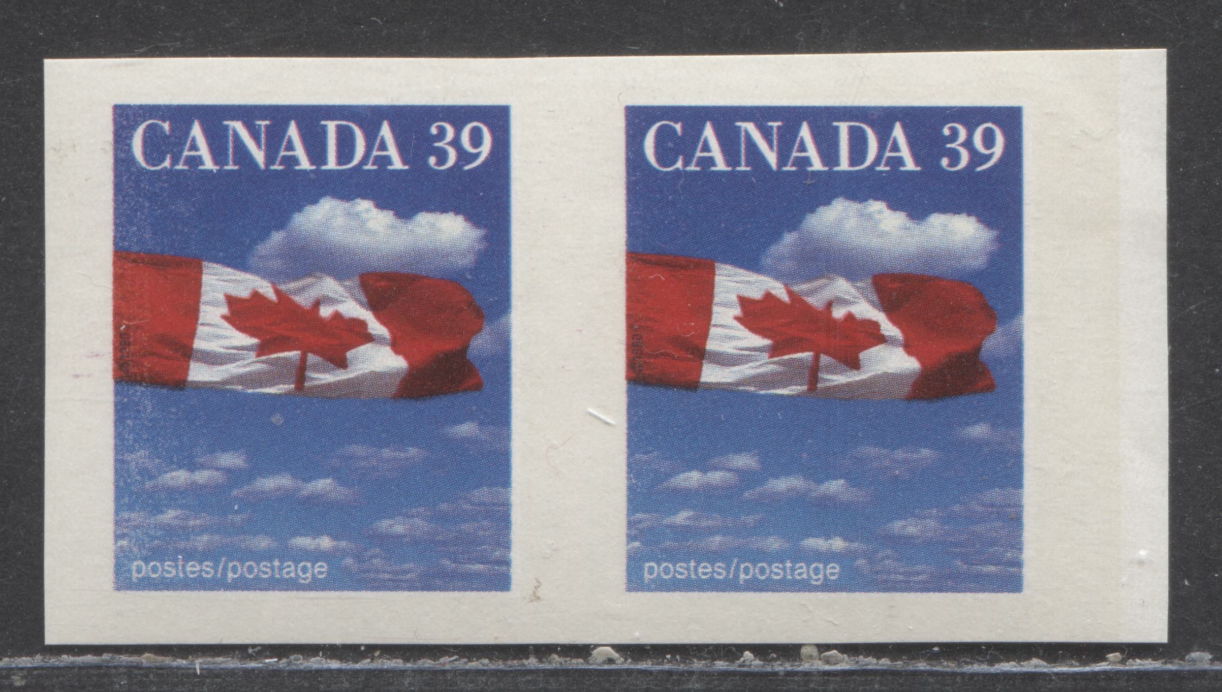 Lot 41 Canada #1166d 39c Multicolored Flag & Clouds, 1989 Mammal/Flag ...