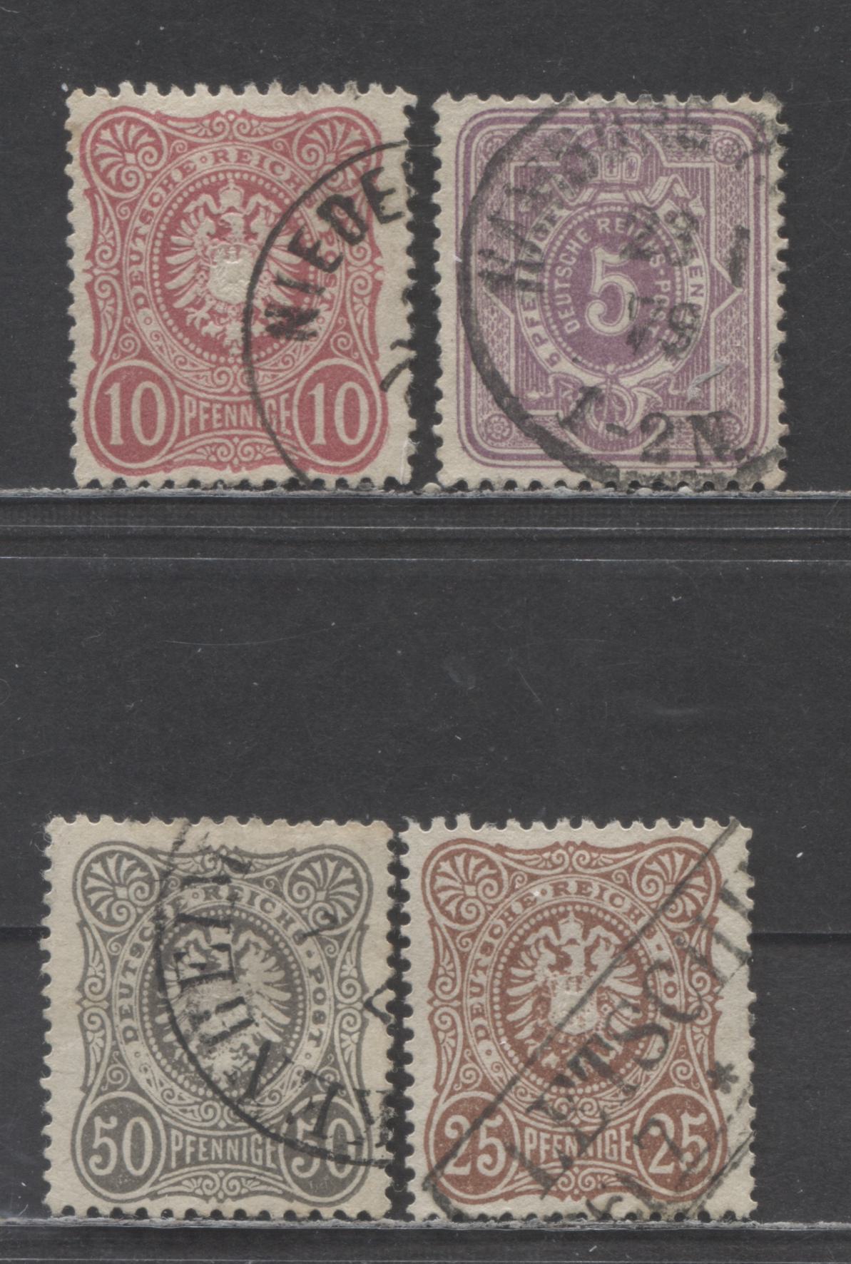 Lot 311 Germany SC#30 (Mi# 32)/34 (Mi# 35a) 1875-1877 Numeral & Eagle ...