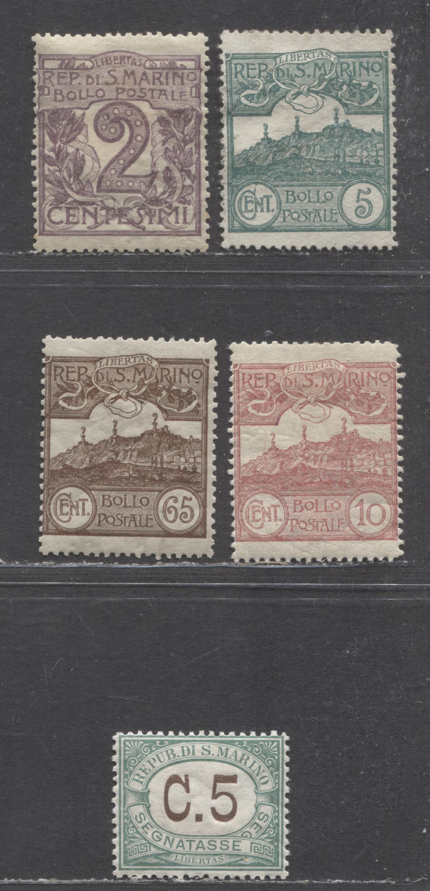 Lot 442 San Marino SC#40/J1 1897-1910 Postage Dues & Mt Titano Issues ...
