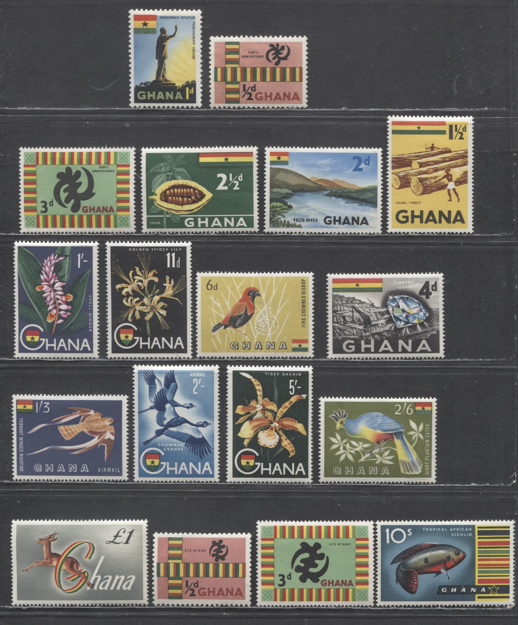 Lot 144 Ghana SC#48/C2 1959-1961 Pictorial Definitives, 18 VFOG Single ...
