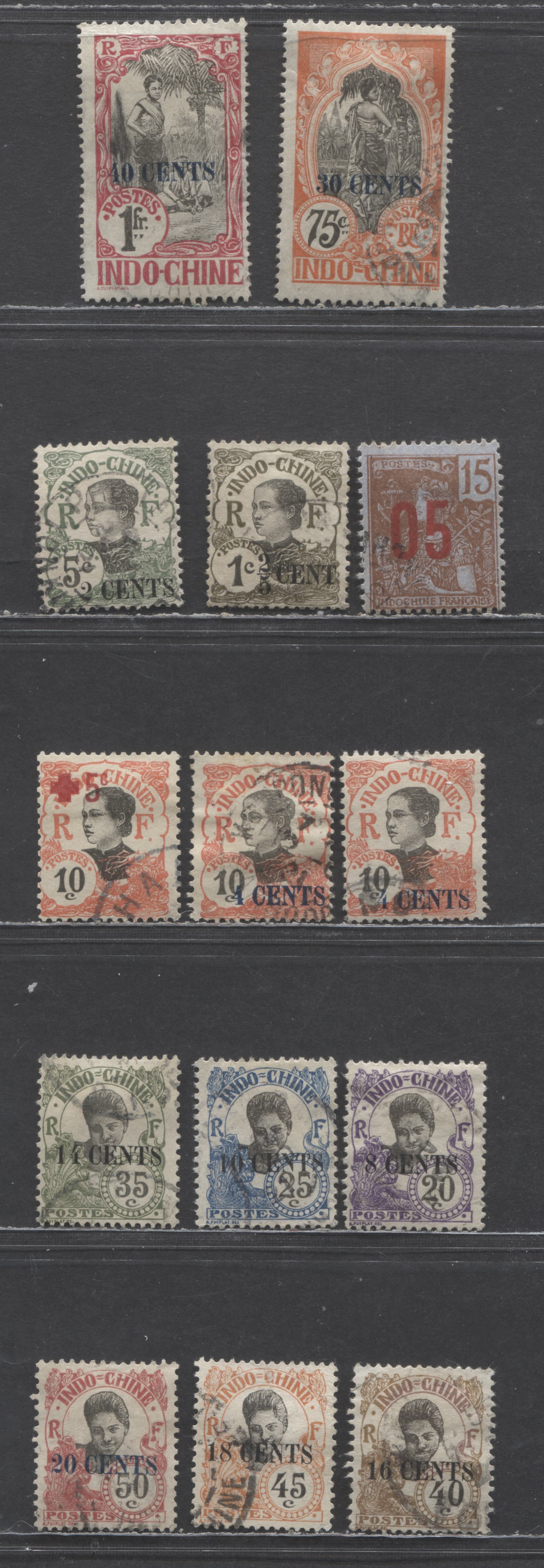 Lot 312 Indo China SC#60/B1 1912-1919 Surcharged Animite Girls, Defini ...