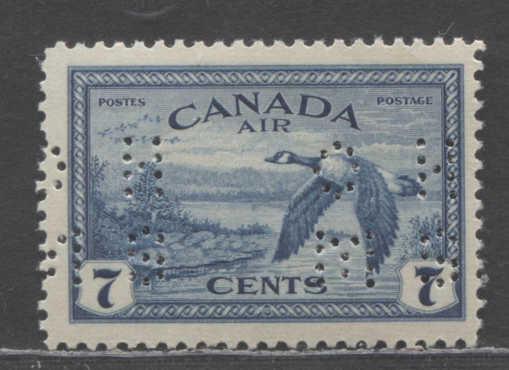 Lot 369 Canada #O10-C9 7c Deep Blue Canada Goose, 1946 Air Mail Issue ...