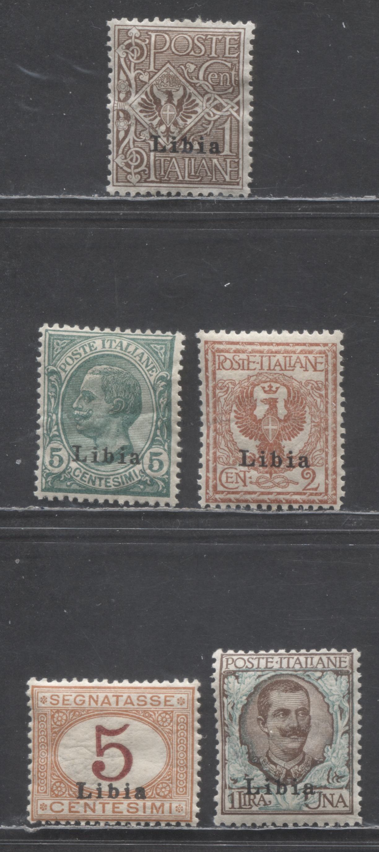 Lot 291 Libya SC#1/J1 1912-1922 Overprinted Victor Emmanuel III Issues ...