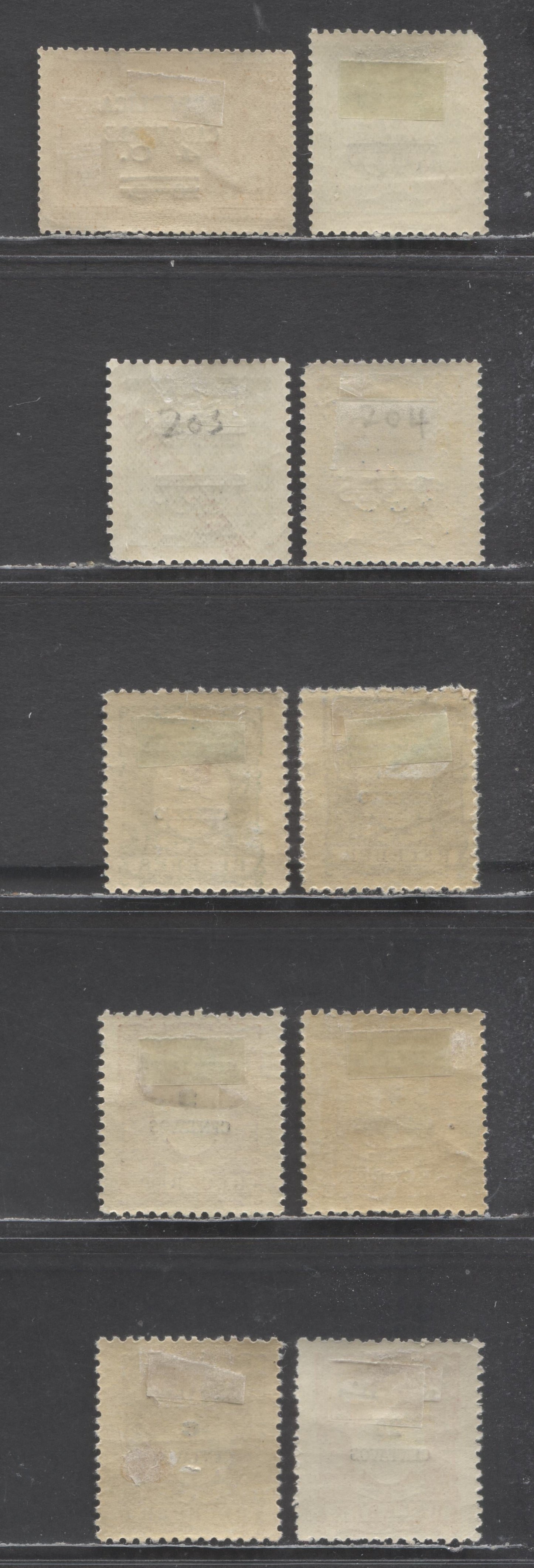 Lot 102A Cape Verde SC#198/J27 1921 Surcharges & Postage Dues, 10 F/VF ...