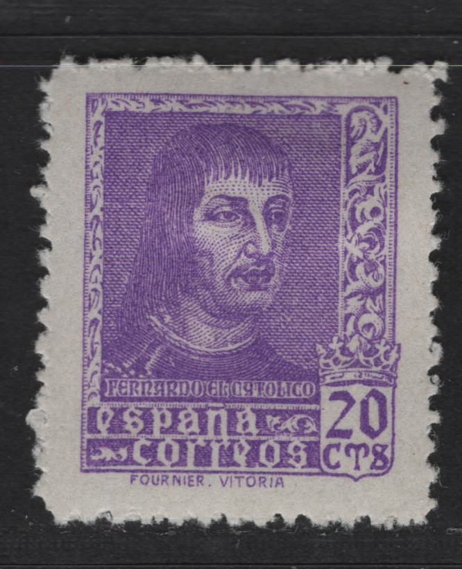 Lot 406 Spain SC#659 20c Purple 1938 Ferdinand The Catholic Issue, A V ...