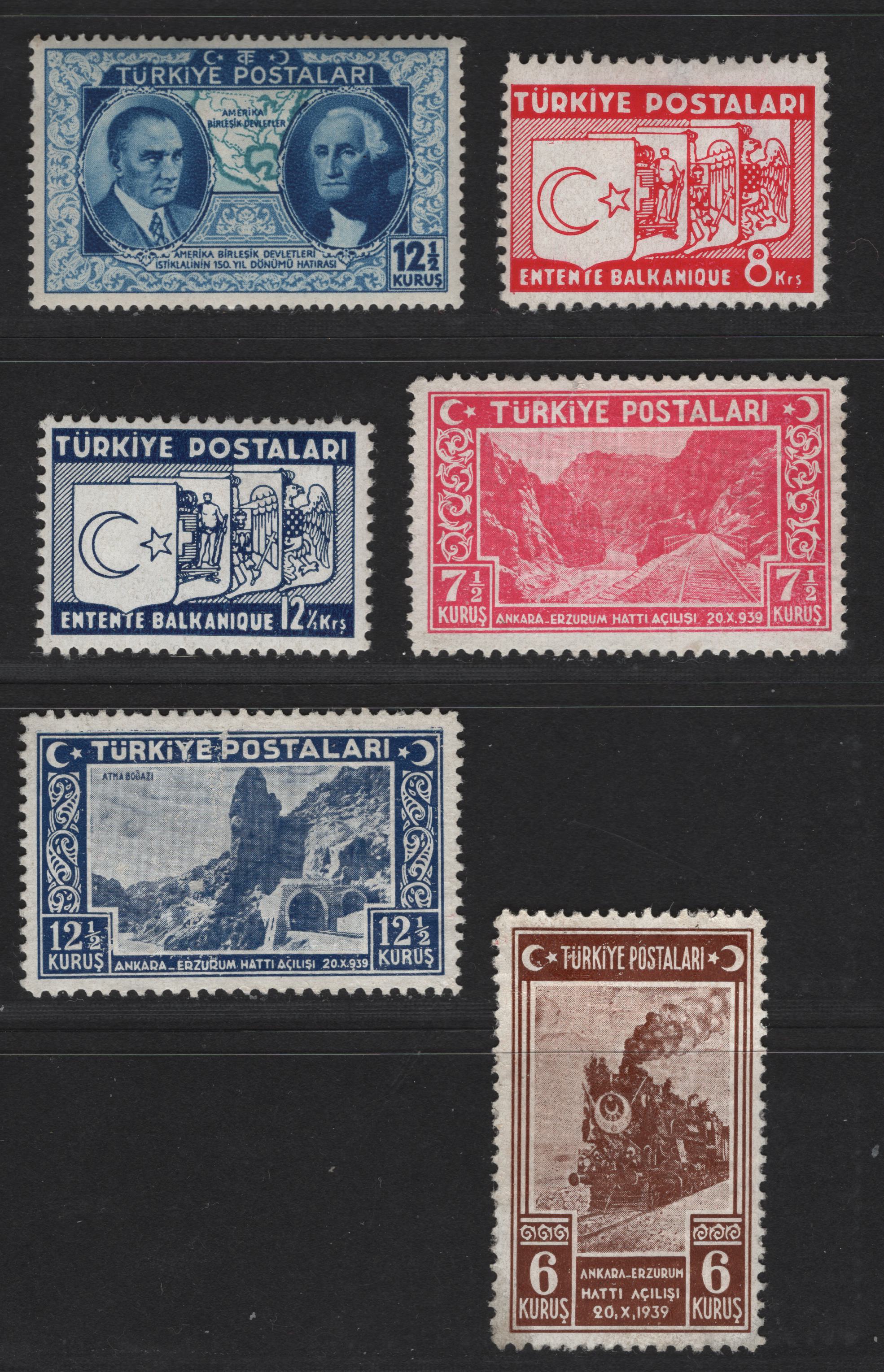 Lot 447 Turkey SC#785/832 1937-1939 Balkan Entente - Completion Of Erz ...