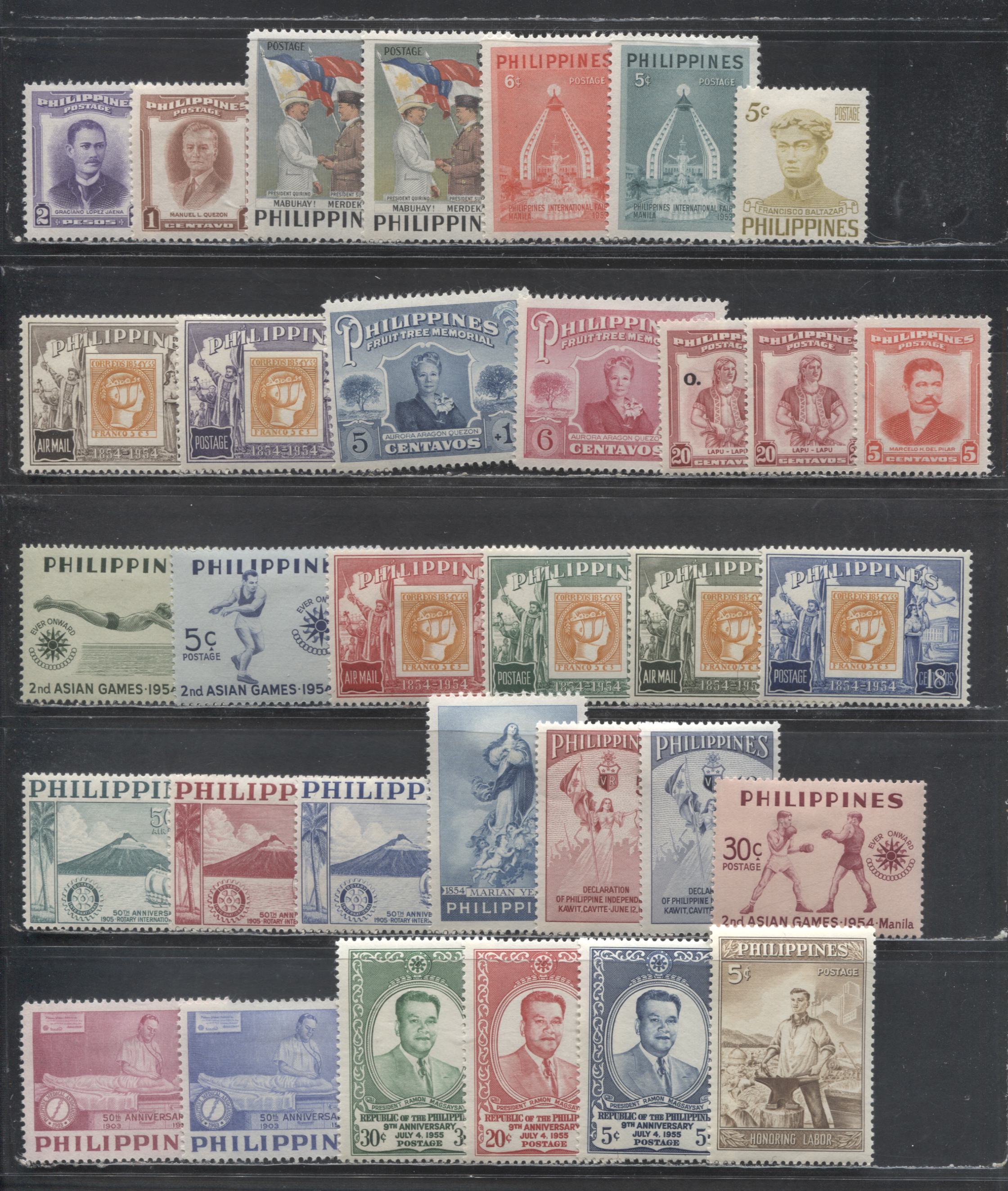 Lot 271 Philippines SC#584/C76 1953-1955 National Language Week - 9th ...