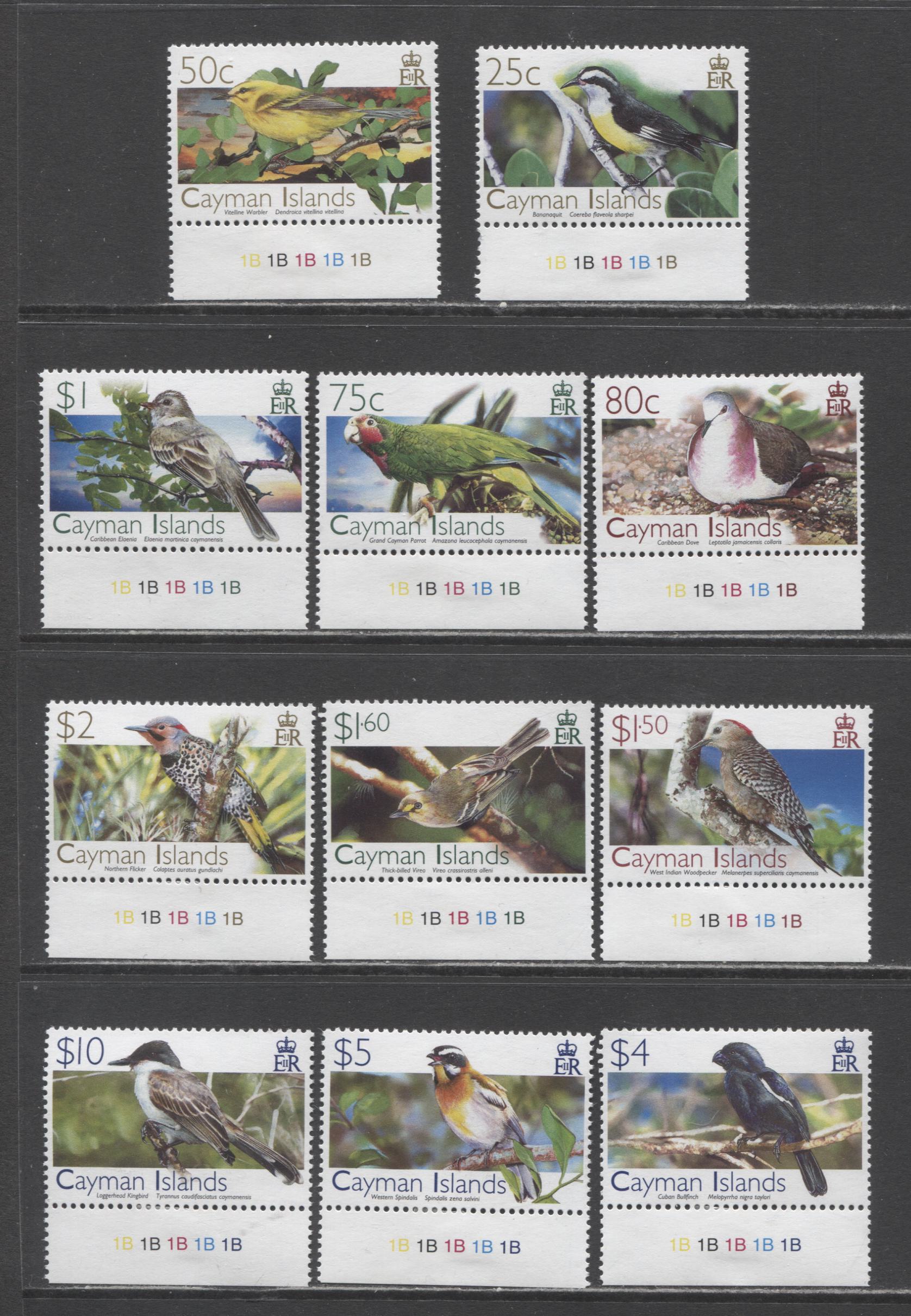 Lot 106 Cayman Islands SC#972-982 2006 Bird Definitives, Selvege Tab W ...