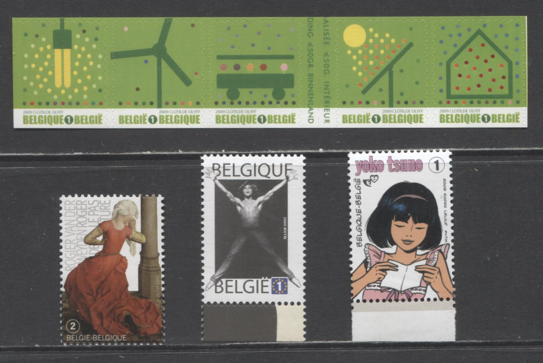 Lot 125 Belgium SC#2376a/2395 2009 Energy Conservation - Triptych of t ...