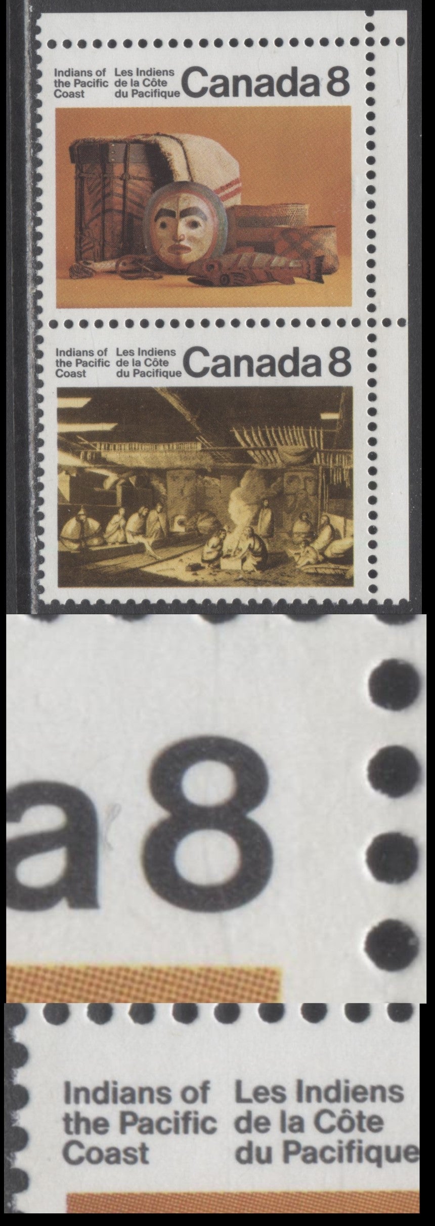 Lot 463 Canada #571aivar 8c Multicoloured Nootka Sound House & Artifac ...