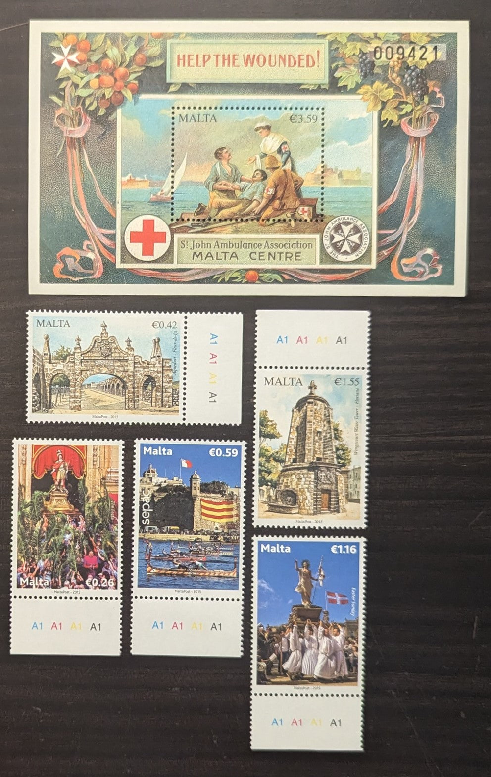 Lot 300 Malta SC#1535/1543 2015 Aqueducts - Culture in Malta Issues, 6 ...