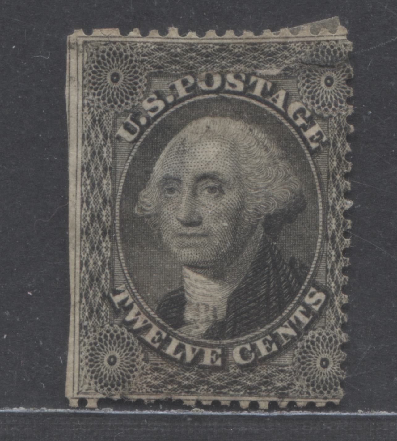 Lot 350 United States Of America #36 12c Black George Washington, 1857 ...