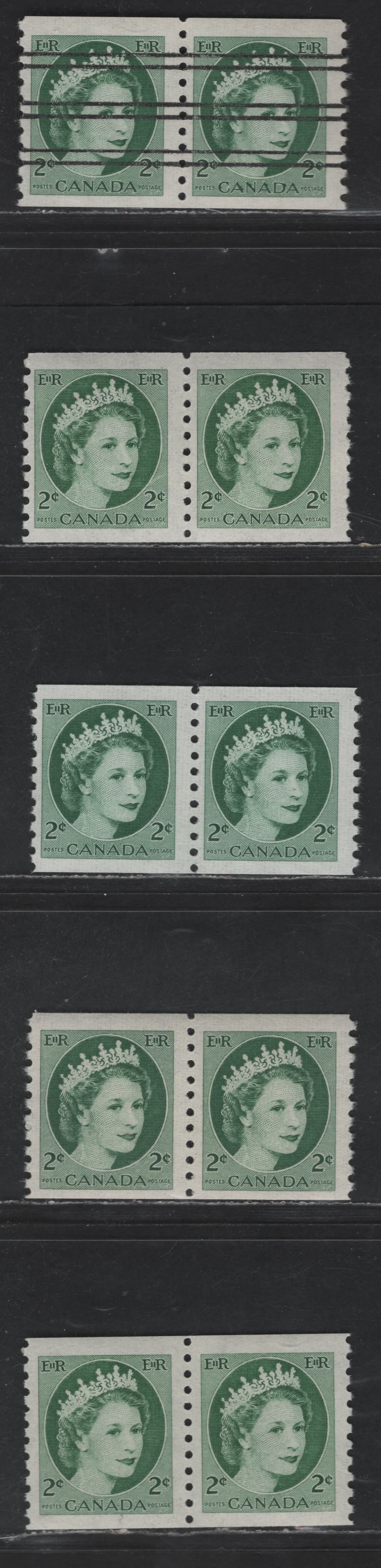 Lot 483 Canada #345, 345xx 2c Green Queen Elizabeth II, 1954-1962 Wild ...