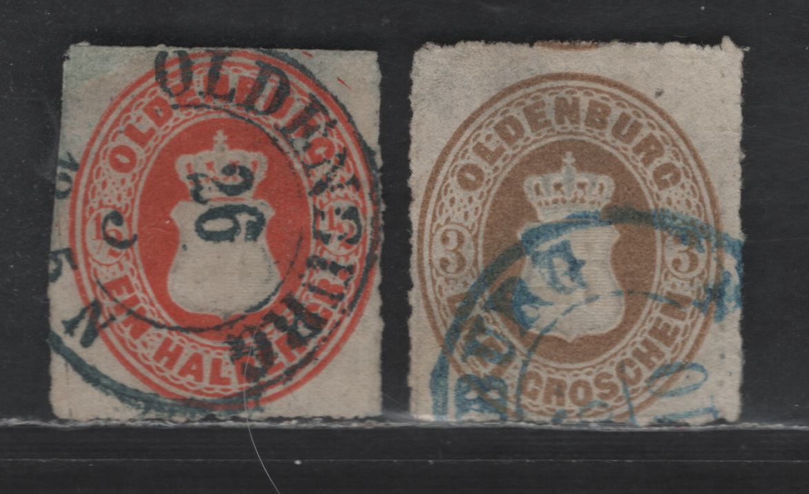 Lot 418 Oldenburg #17, 20 1/2gr, 3gr Red Orange - Bistre Coat Of Arms ...