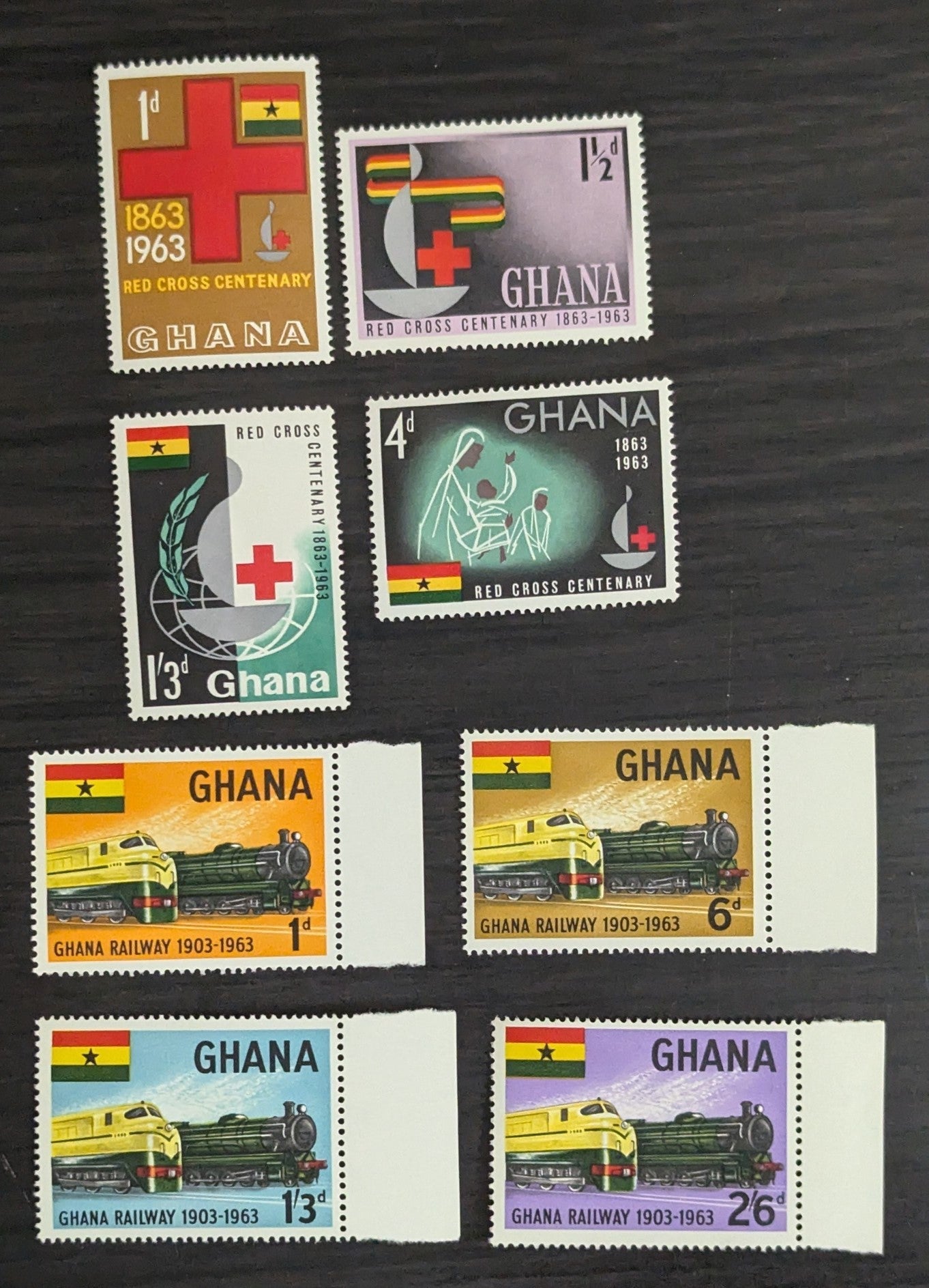 Lot 112 Ghana SC#139/159 1963 Centenary Of Founding Of Int'l Red Cross ...