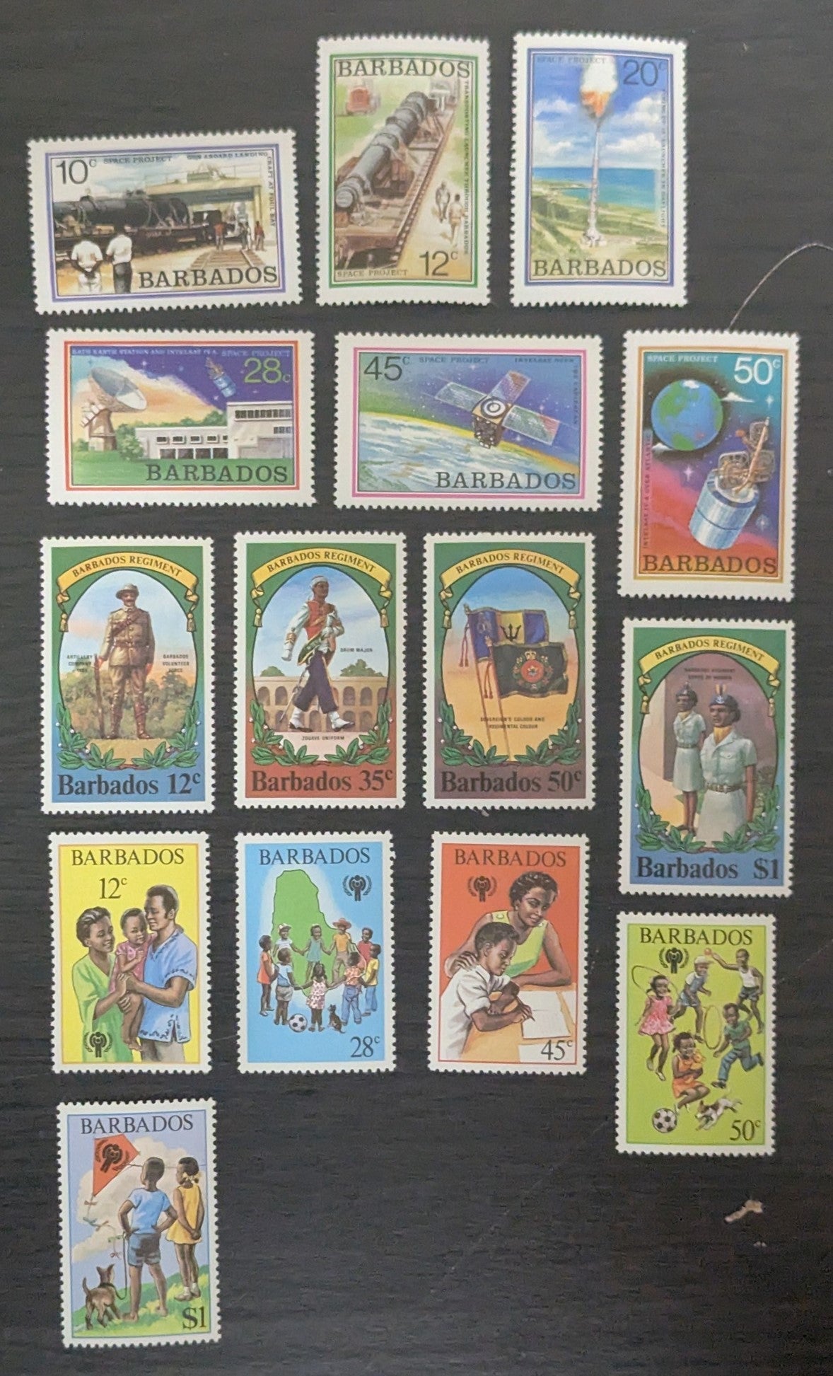 Lot 180 Barbados SC#512/531 1979-1980 Space Exploration - Barbados Reg ...