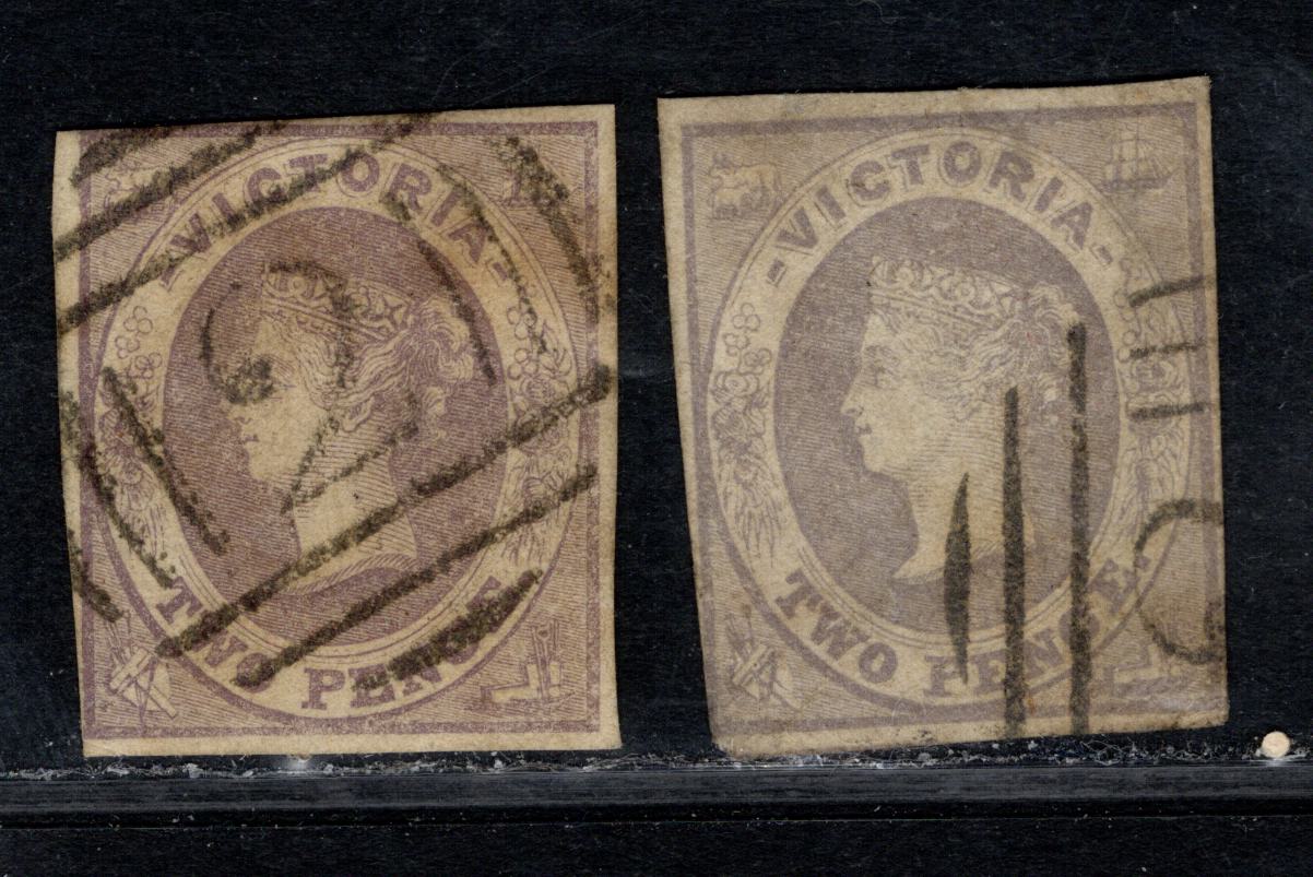 Lot 157 Australia - Victoria SG#45-45a 1857 Emblems Issue, Unwatermark ...