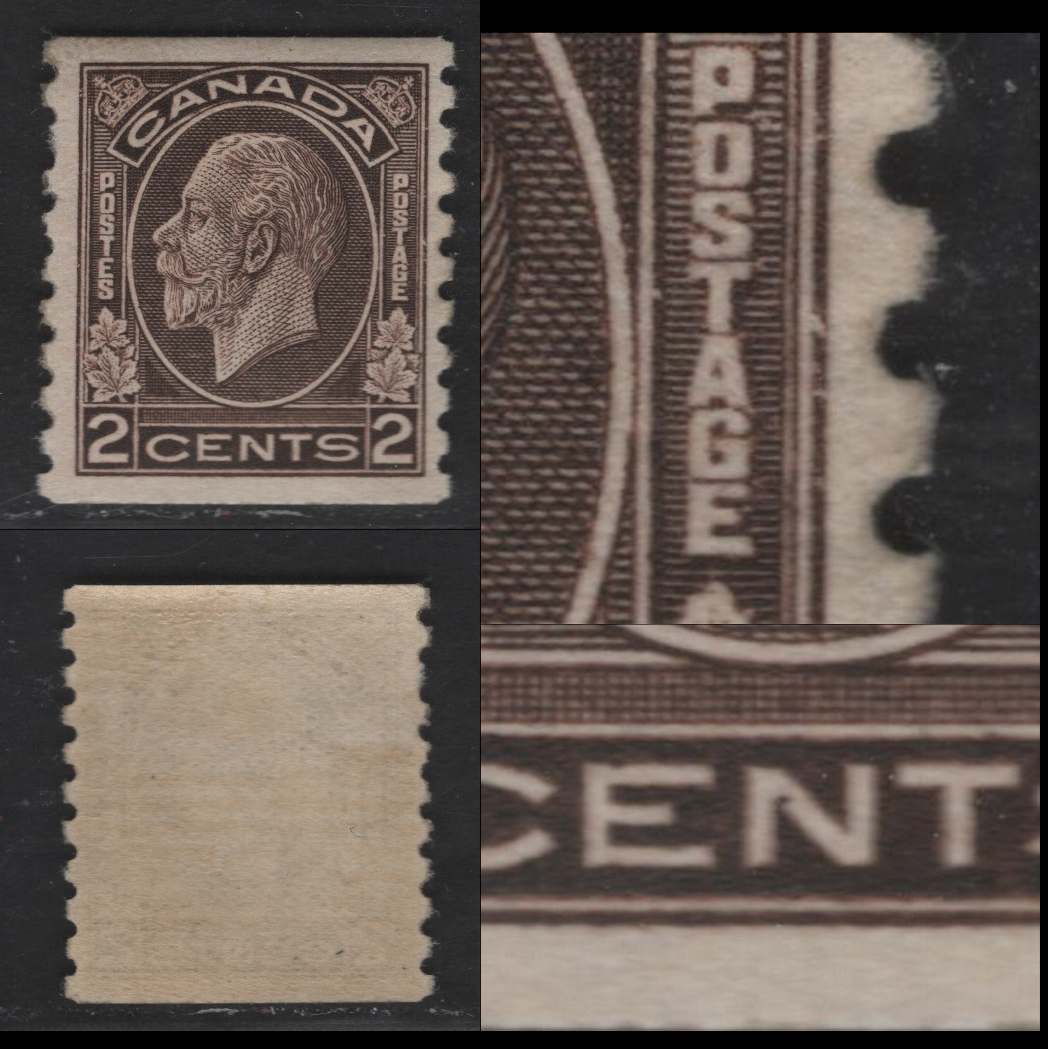Lot 434 Canada #206 2c Dark Brown King George V, 1932-1935 Medallion I ...