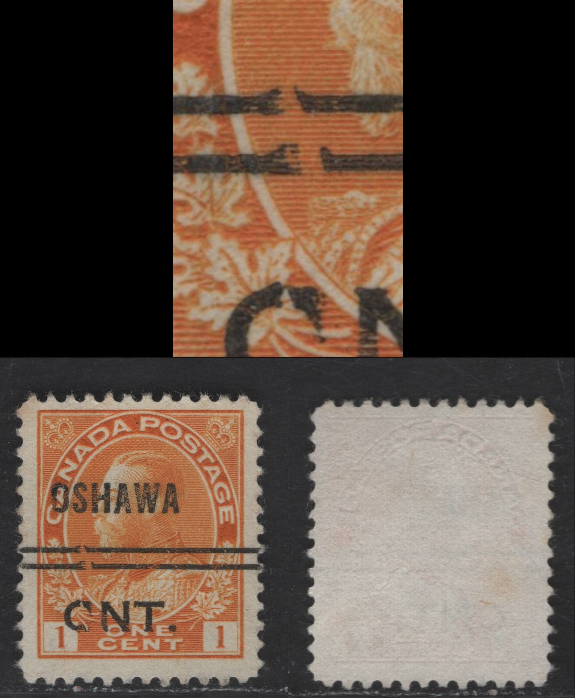 Lot 408 Canada #105xx 1c Deep Yellow Orange King George V, 1911-1928 A ...