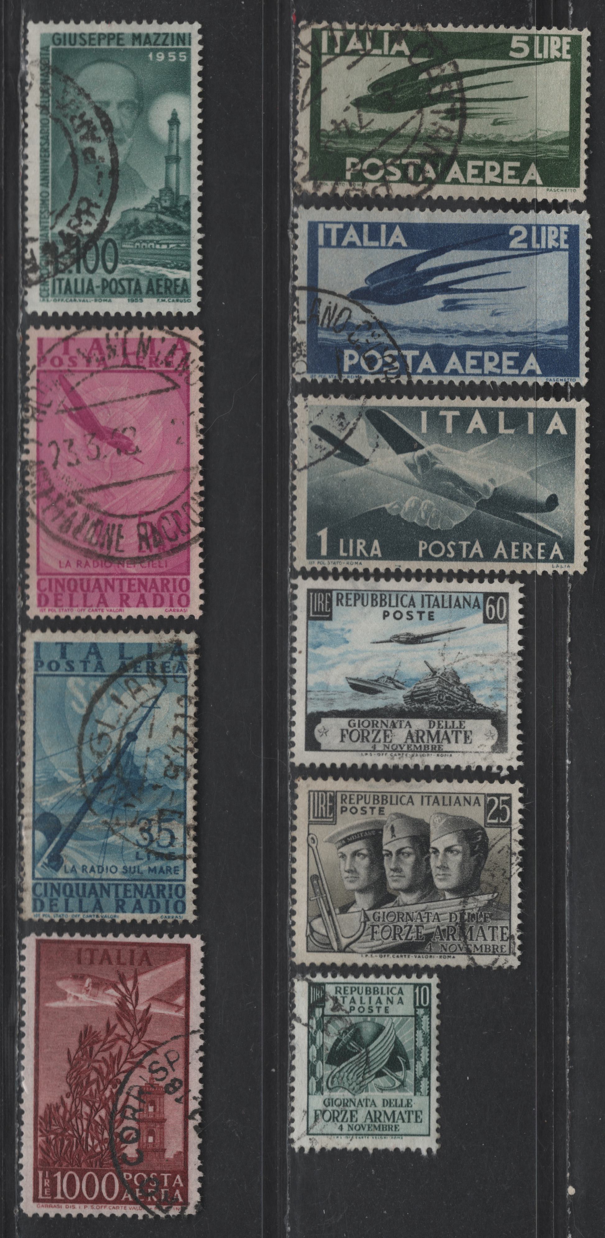Lot 253 Italy SC#613-615, C106-C107, C109, C126, C120-C121, C129 10c ...