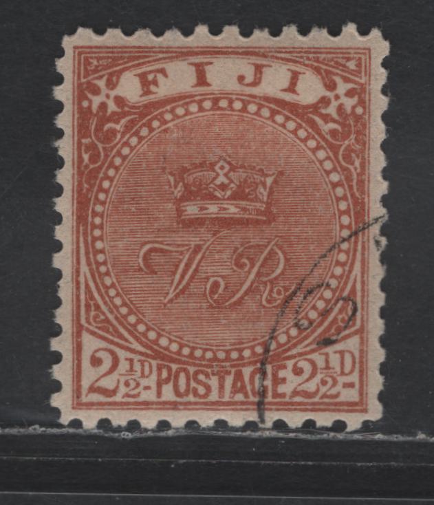 Lot 179 Fiji SG#103a 2.5d Yellow Brown Emblem, 1891-1898 Monogrammed E ...
