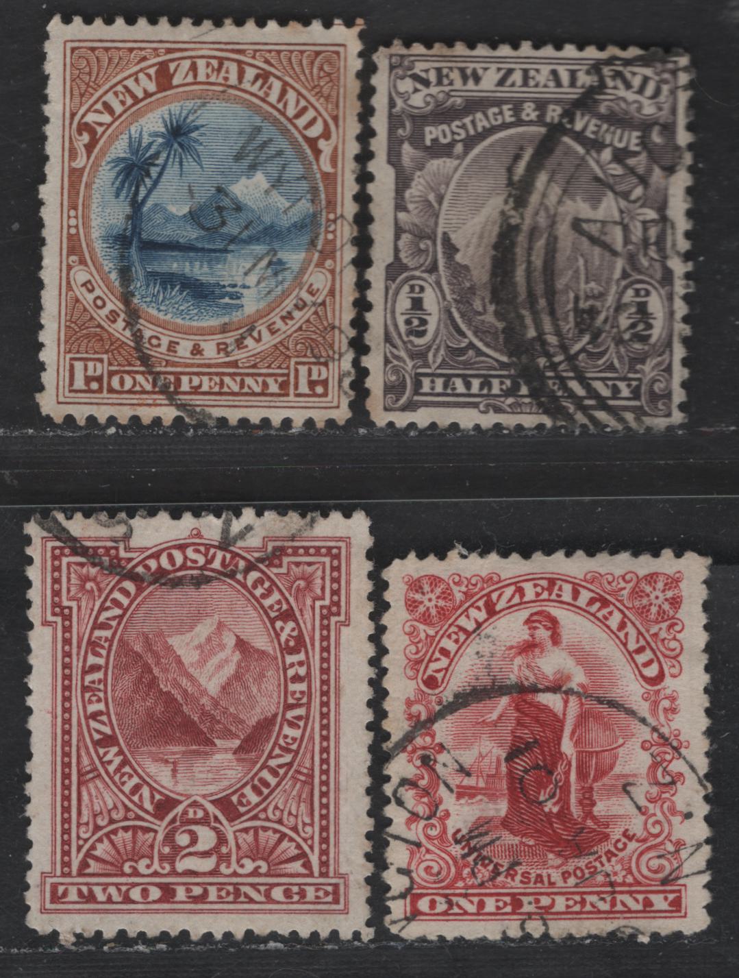 Lot 270 New Zealand SG#246b, 27-248, 277 1/2d - 1d Purple Slate - Carm ...