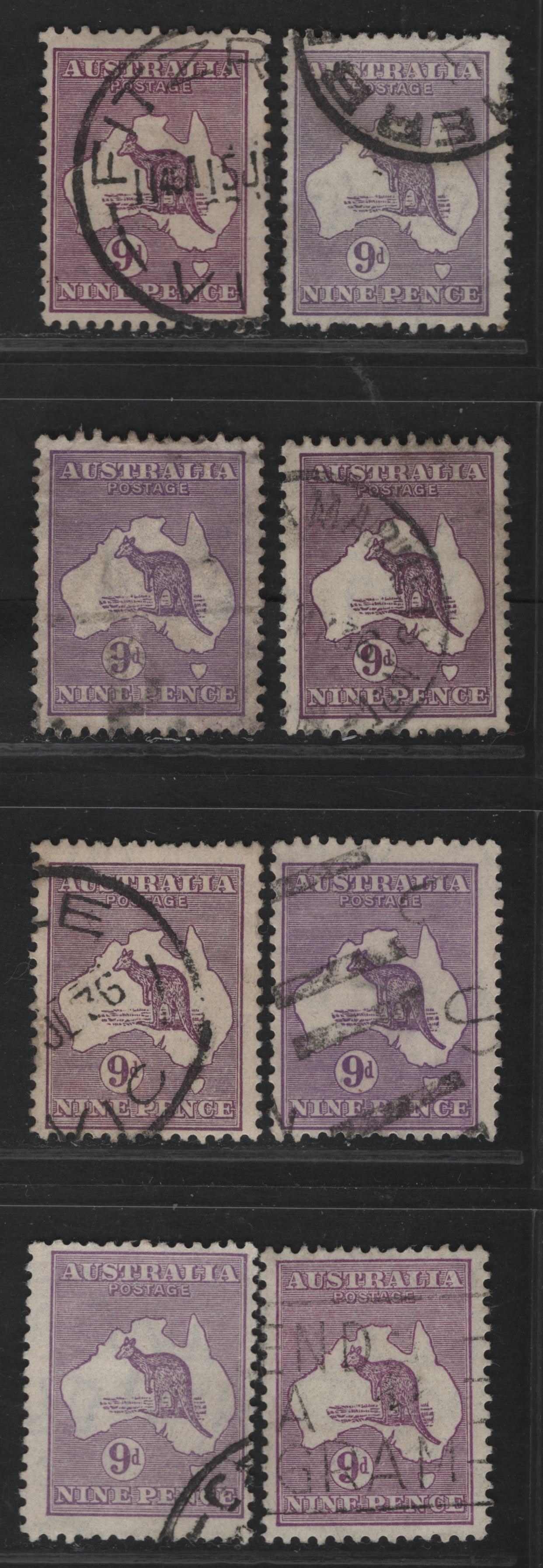 Lot 190 (C) Australia SG#133 6d Violet Kangaroo & Map, 1931-1936 Kanga ...
