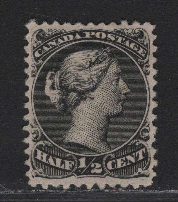 Lot 331 Canada #21 1/2c Black Queen Victoria, 1868-1876 Large Queen Is ...