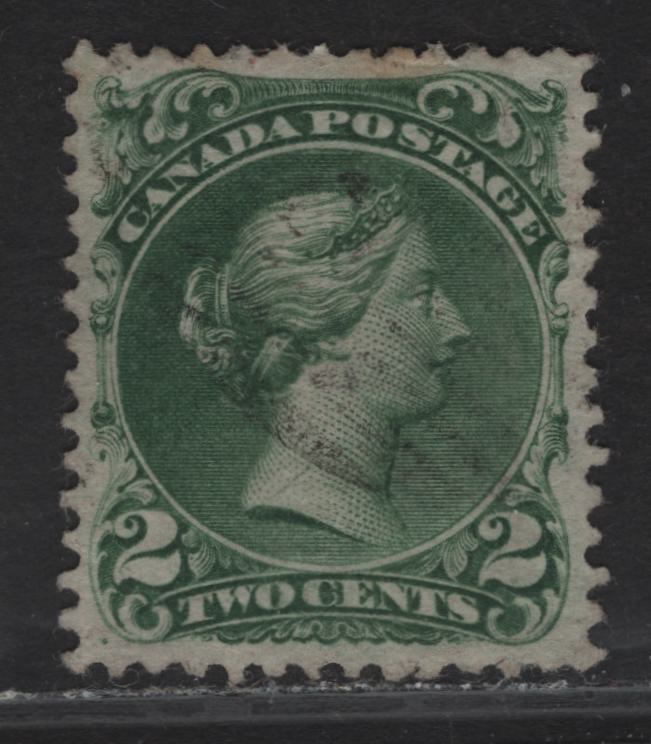 Lot 333 Canada #24b 2c Deep Green Queen Victoria, 1868-1876 Large Quee ...