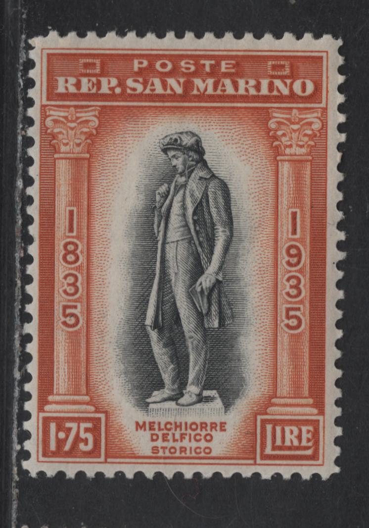 Lot 21 San Marino SC#180 1.75l Brown & Orange Melchiore Delfico, 1935 ...