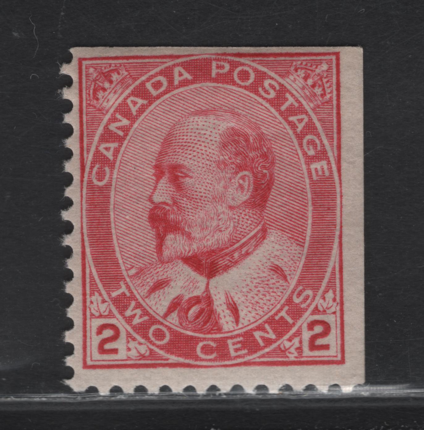 Lot 61 (C) Canada #90bs 2c Deep Red King Edward VII, 1903-1908 King Ed ...