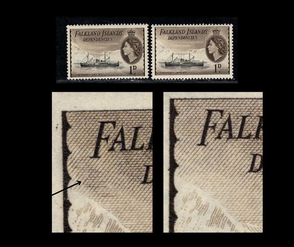 Lot 121 Falkland Islands SG#G27-G27a 1954-1962 Queen Elizabeth II Ship ...