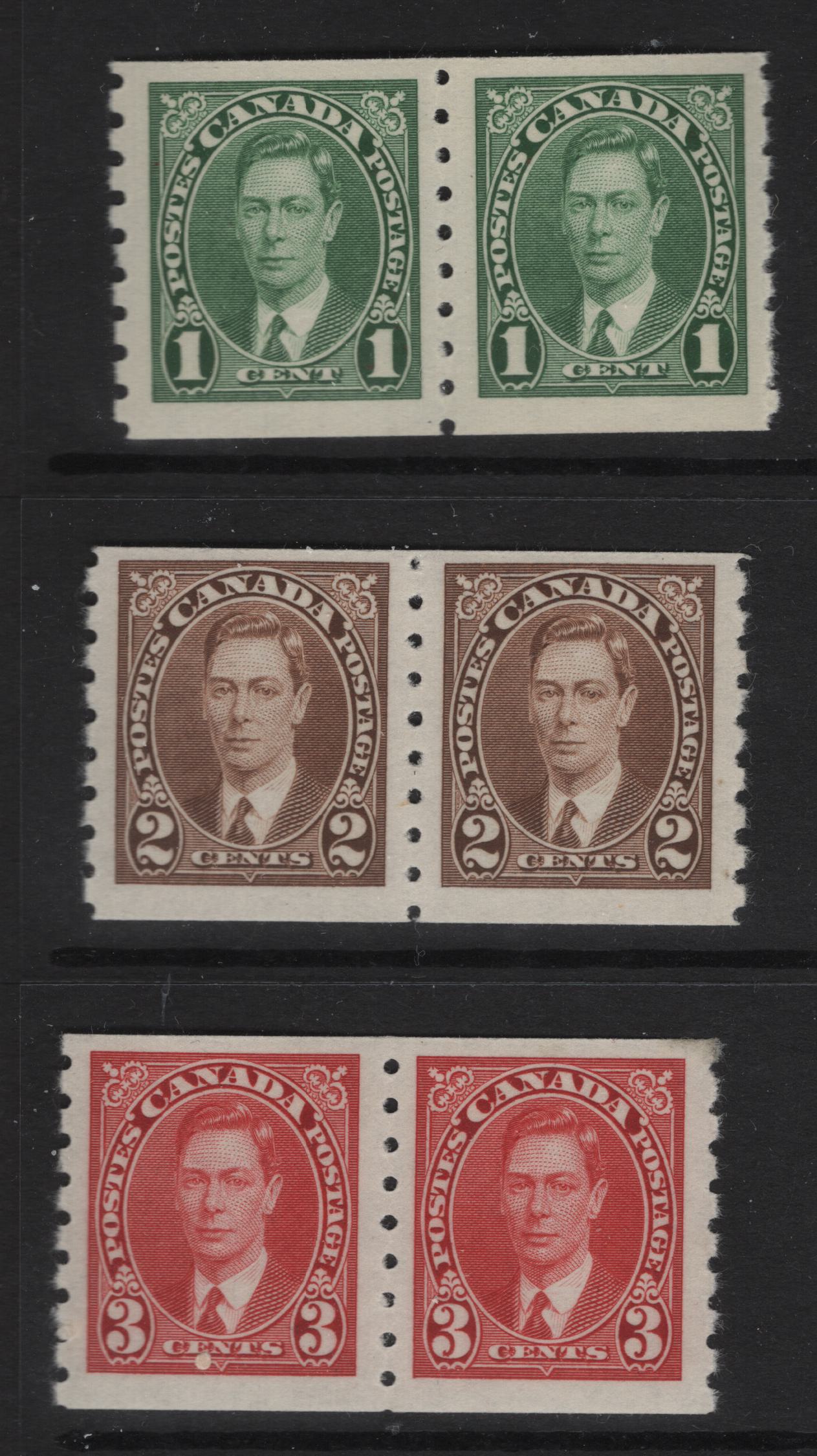 Lot 326 (C) Canada SC#238-240 1c-3c Green, Brown & Carmine King George ...