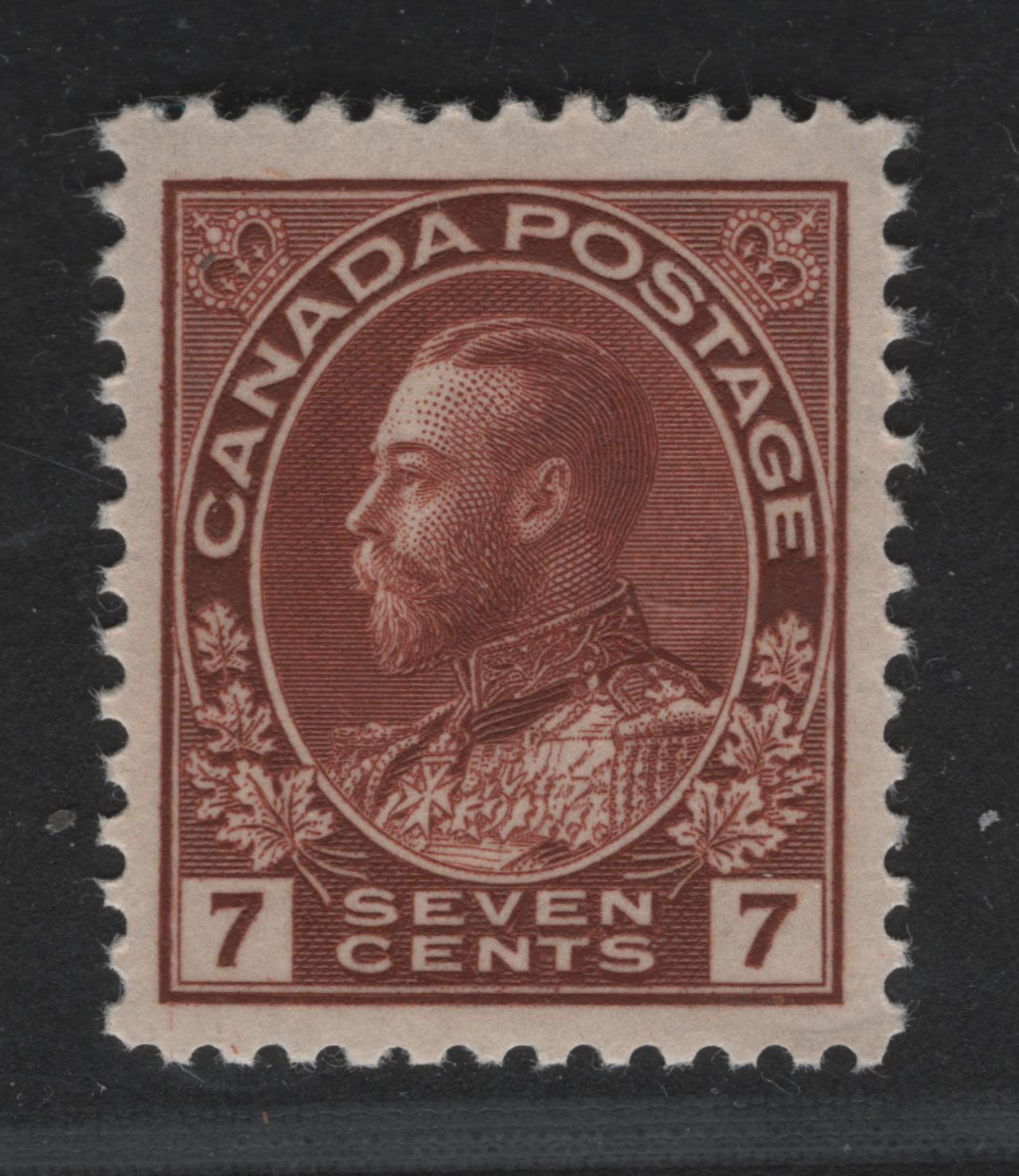 Lot 397 Canada #114 7c Red Brown King George V, 1911-1928 Admiral Issu ...