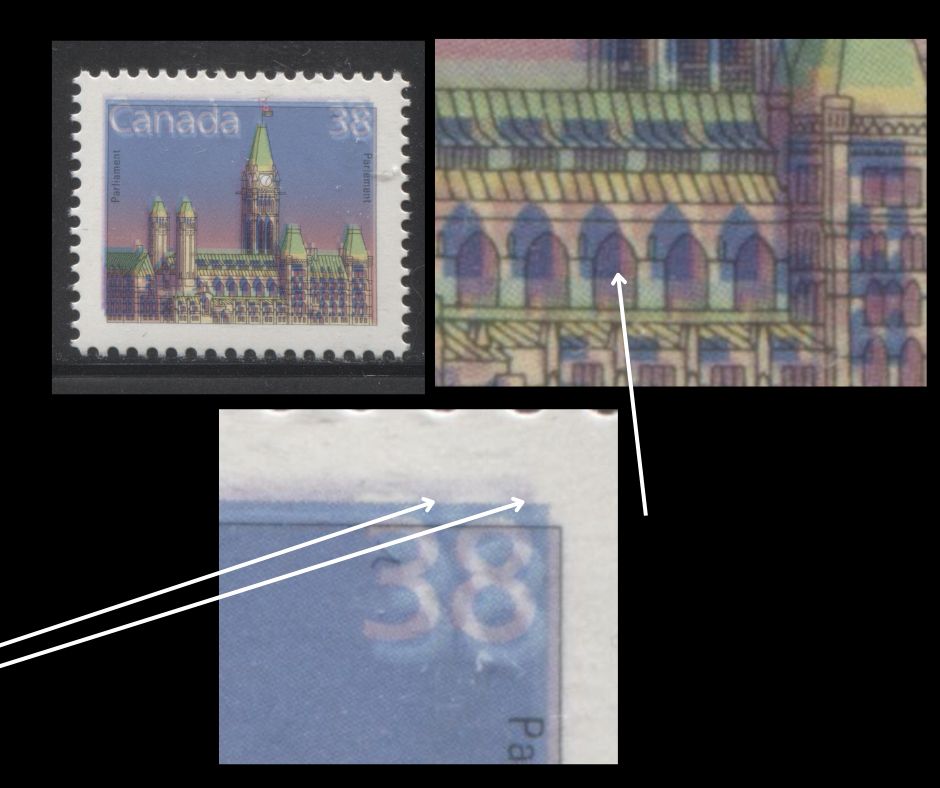 Lot 397 Canada #1165d 38c Multicoloured Parliament Buildings, 1987-199 ...