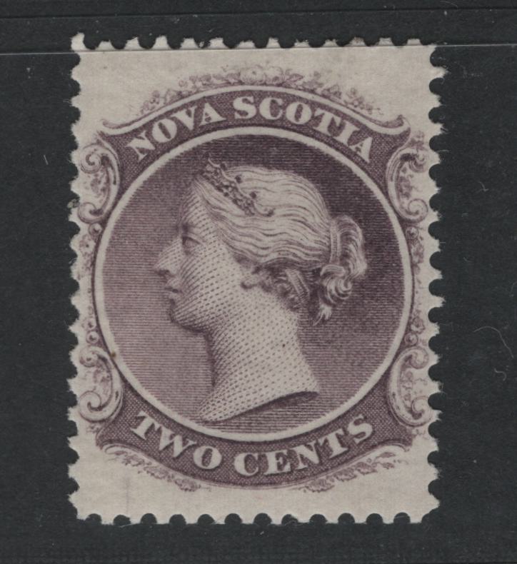Lot 412A Nova Scotia #9 2c Lilac Queen Victoria, 1860-1867 Cents Issue ...