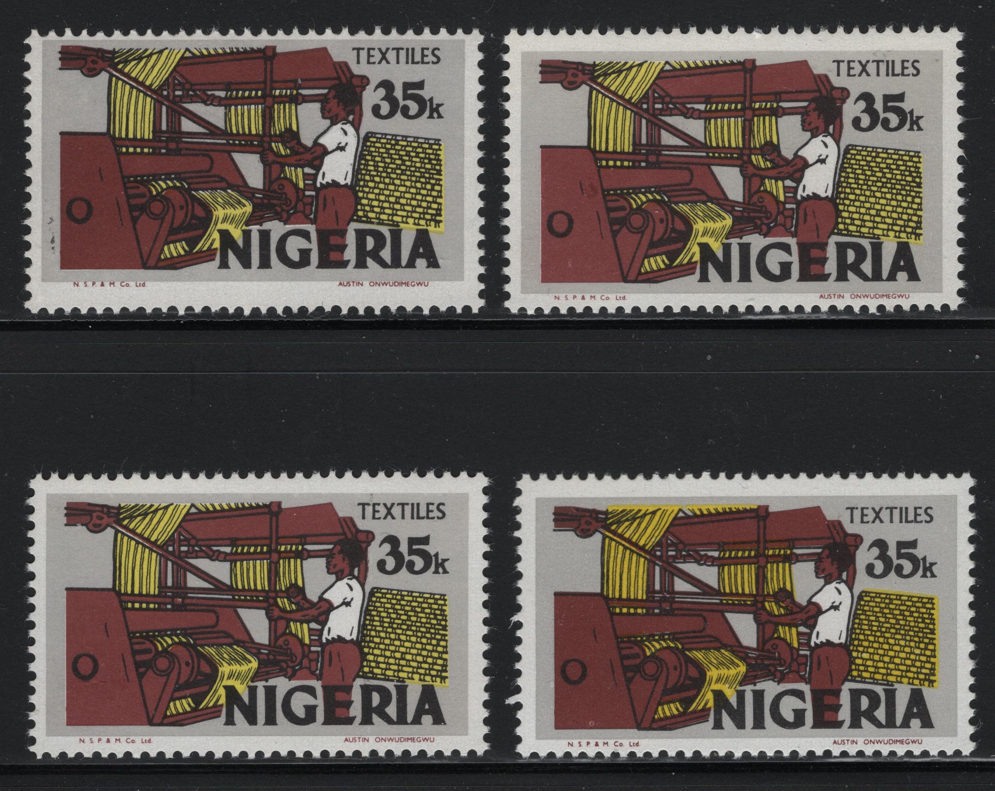 Lot 496 Nigeria #304 35k Textiles, 1973-1974 Nigerian Life & Industry ...
