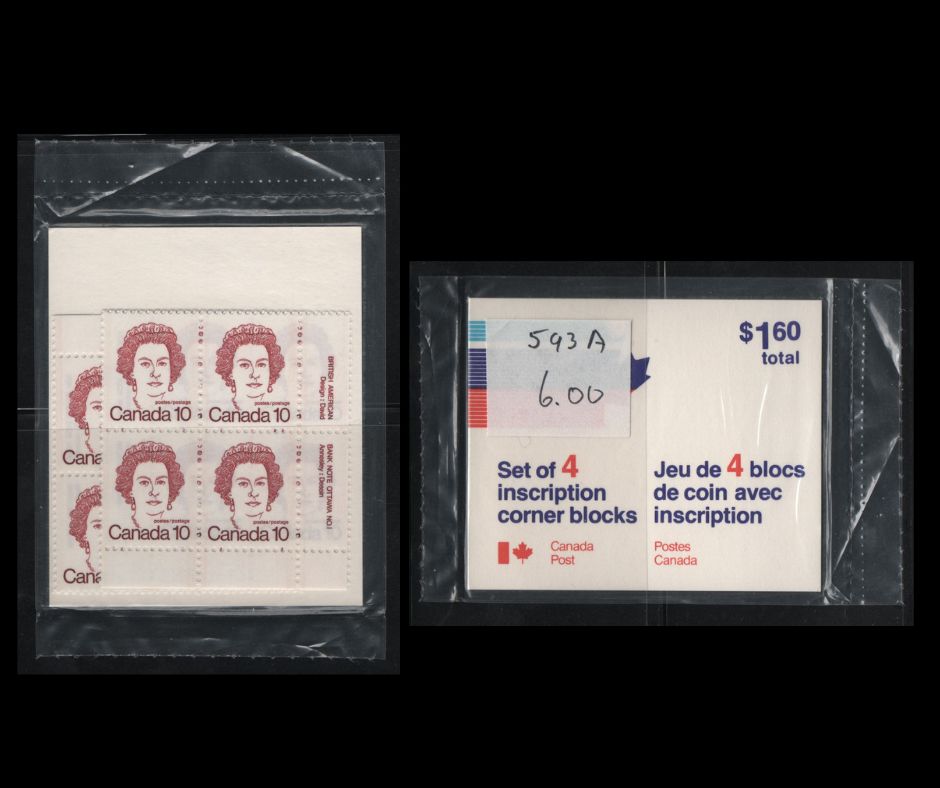 Lot 320 Canada #593Aii 10c Dark Carmine Queen Elizabeth II, 1973-1978 ...