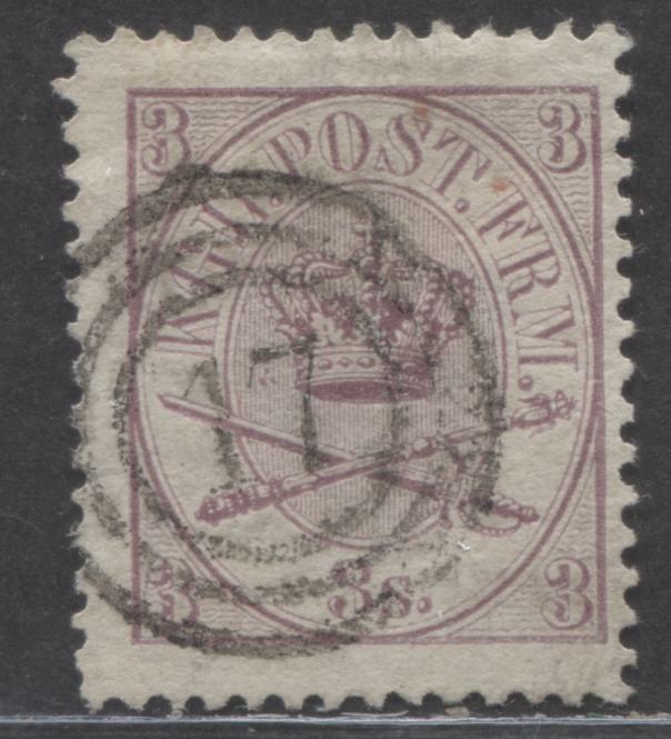 Lot 338 Denmark SC#12 3s Red Violet 1864-1868 Emblems Issue, With #17 ...